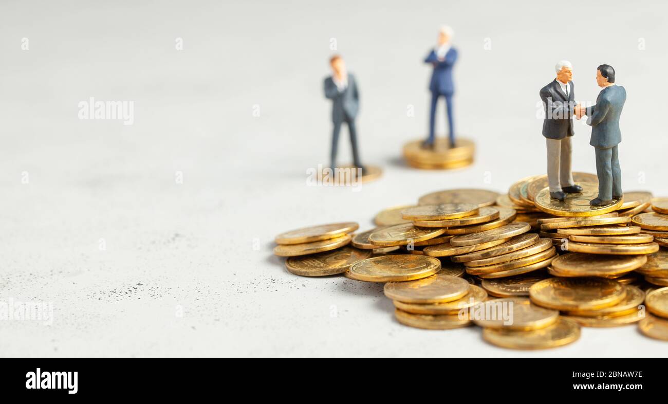 Businessmen shake hands as a symbol of a successful profitable ...