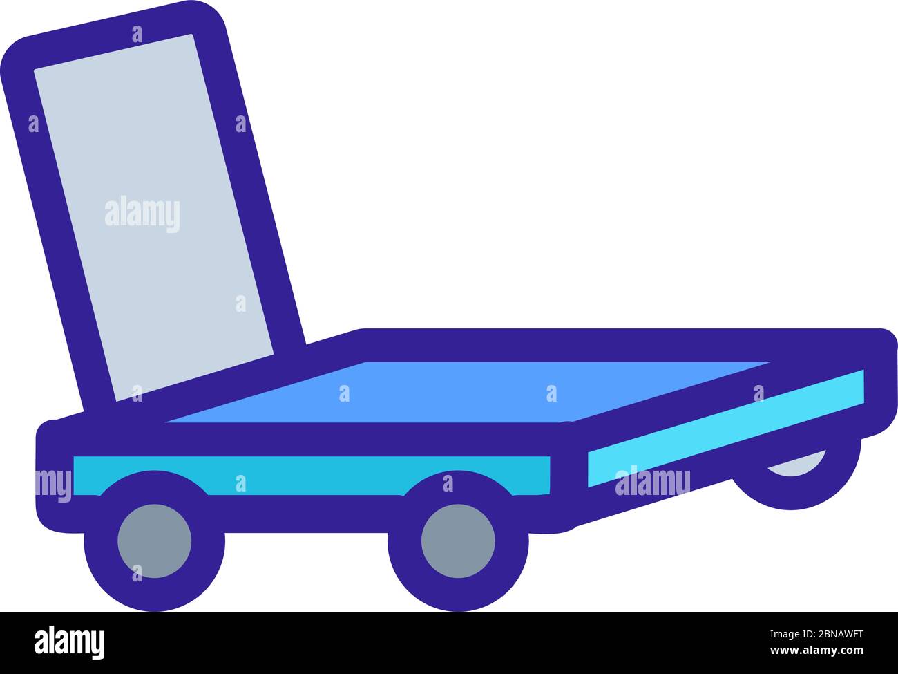 Platform luggage cart Stock Vector Images - Alamy