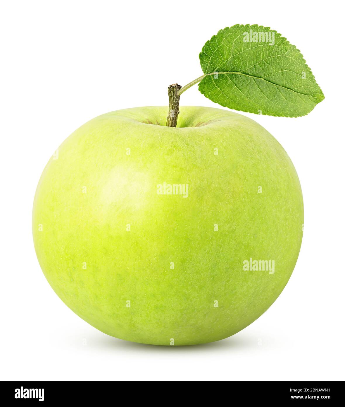Green apple isolated on white background with clipping path Stock Photo ...