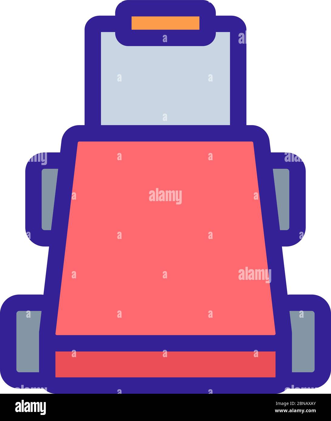 platform wheeled freight trolleys front view icon vector outline ...