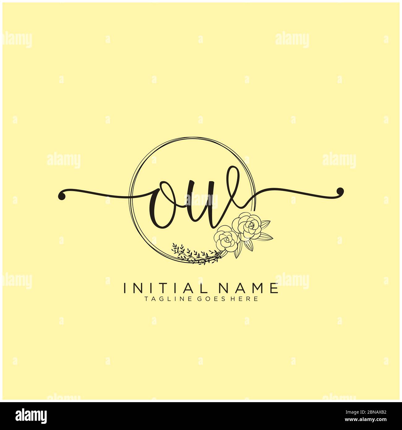 Initials ow Stock Vector Images - Alamy