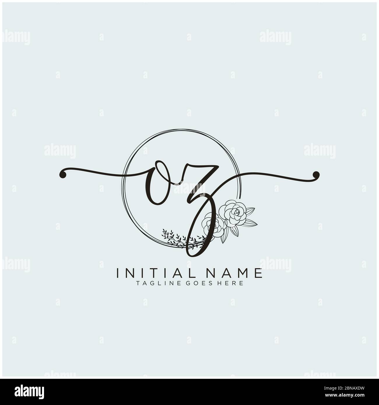 Oz initials logo hi-res stock photography and images - Alamy