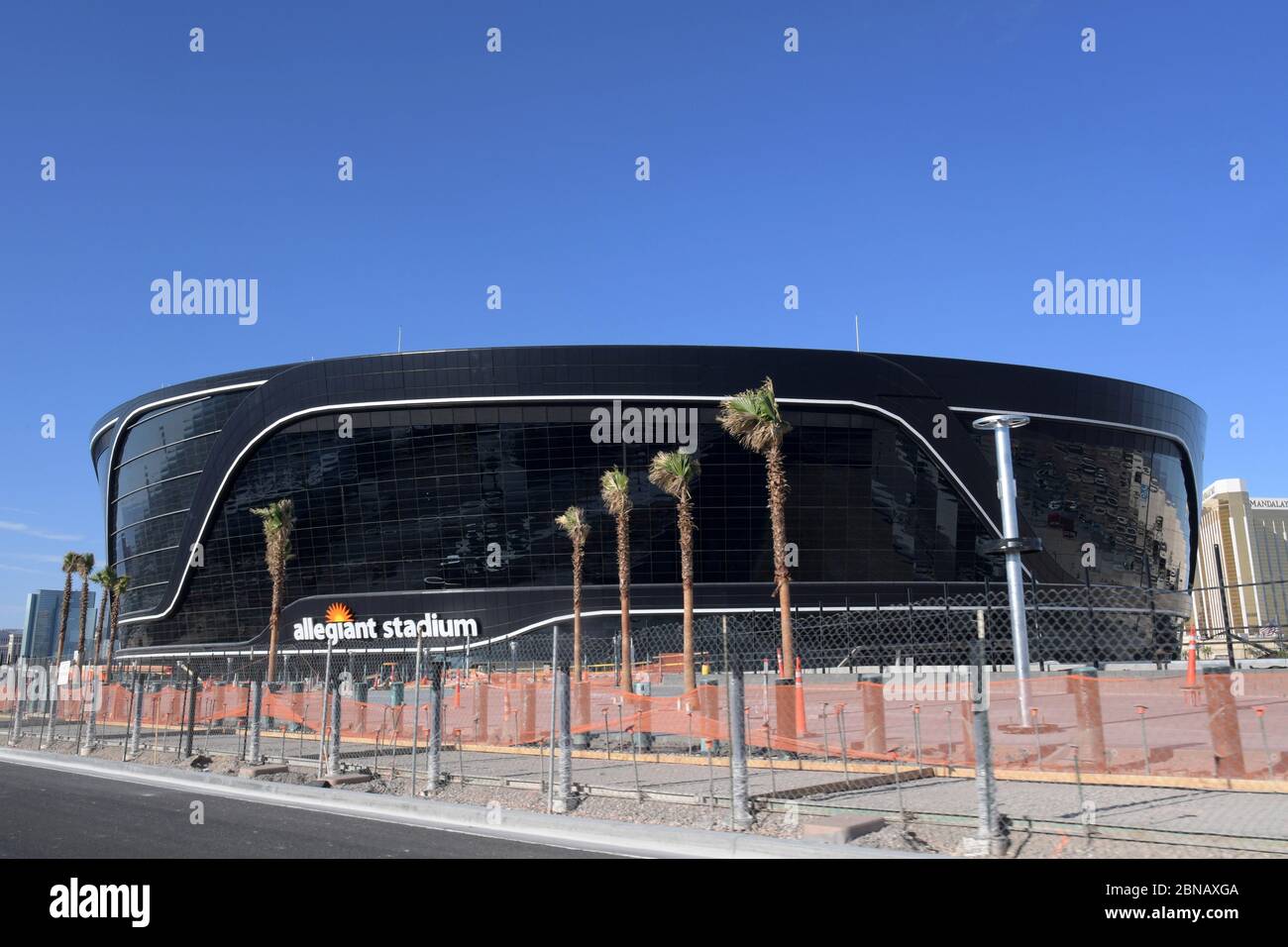 General overall view of the Allegiant Stadium construction site, Monday ...