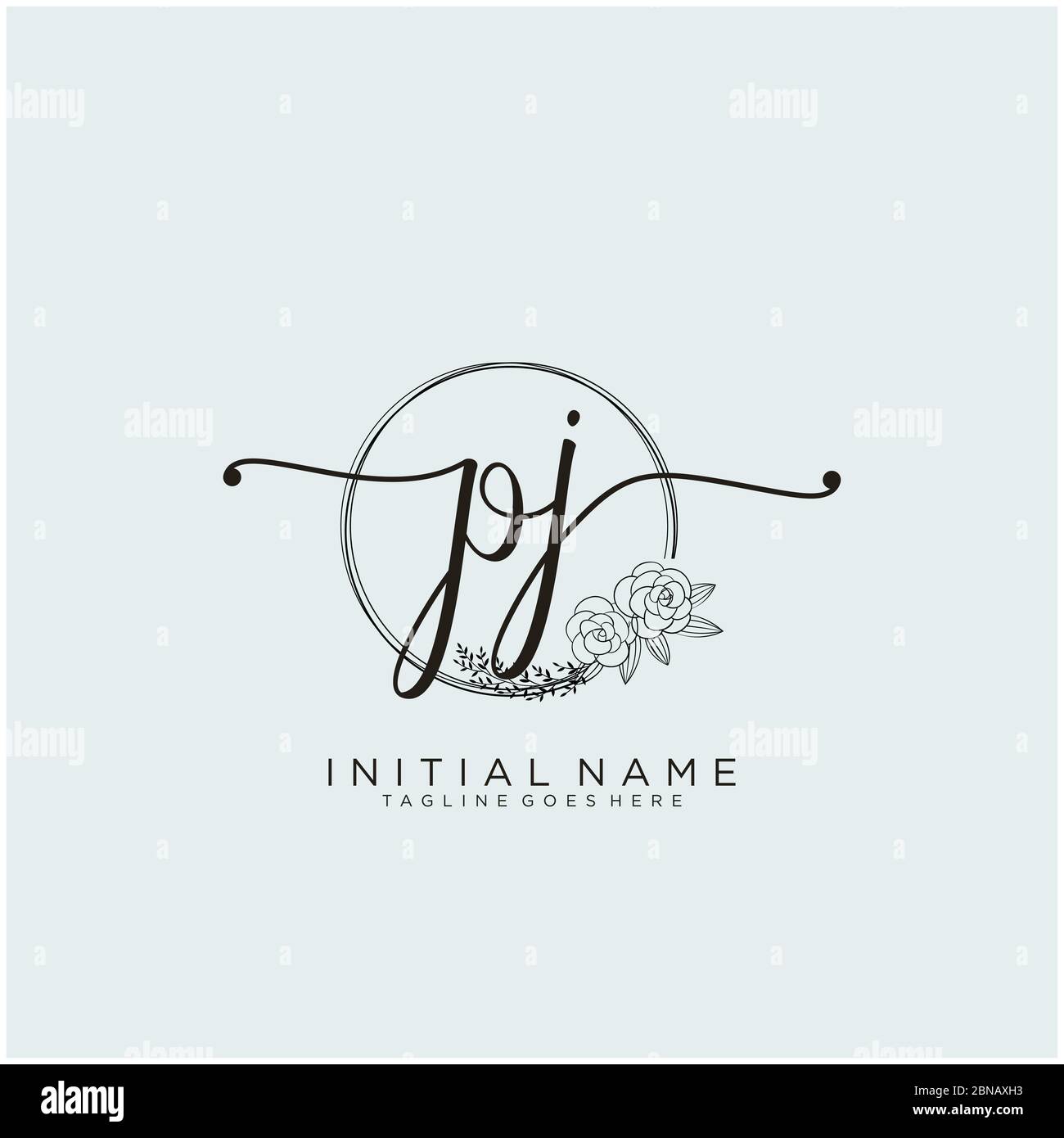 Pj initials logo hi-res stock photography and images - Alamy
