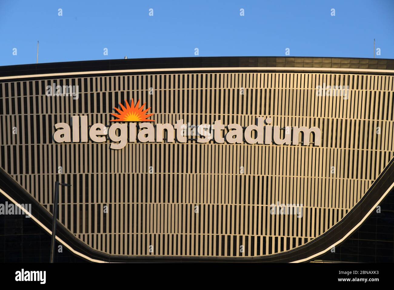 General overall view of the Allegiant Stadium construction site ...