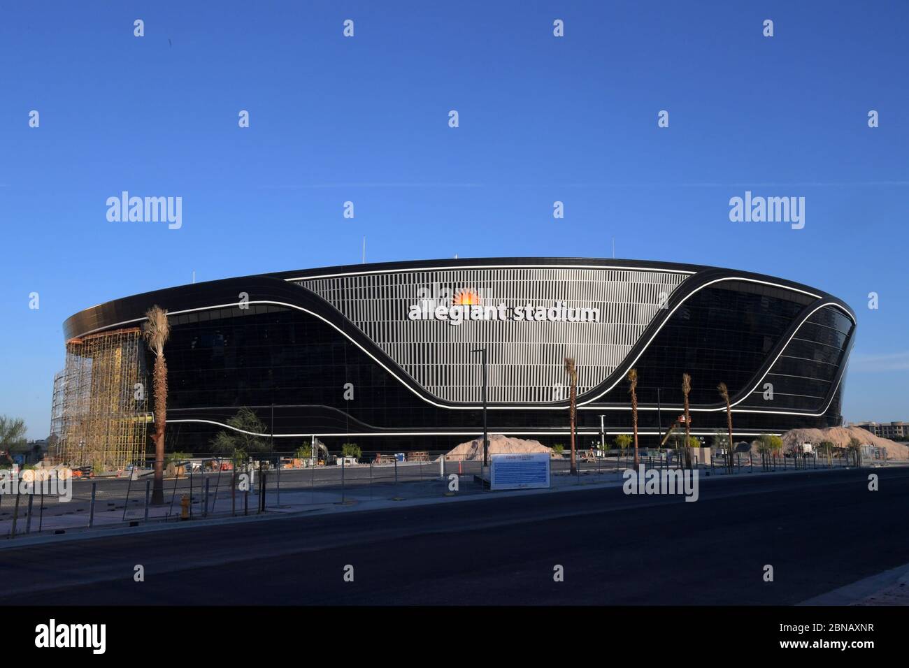 General overall view of the Allegiant Stadium construction site ...