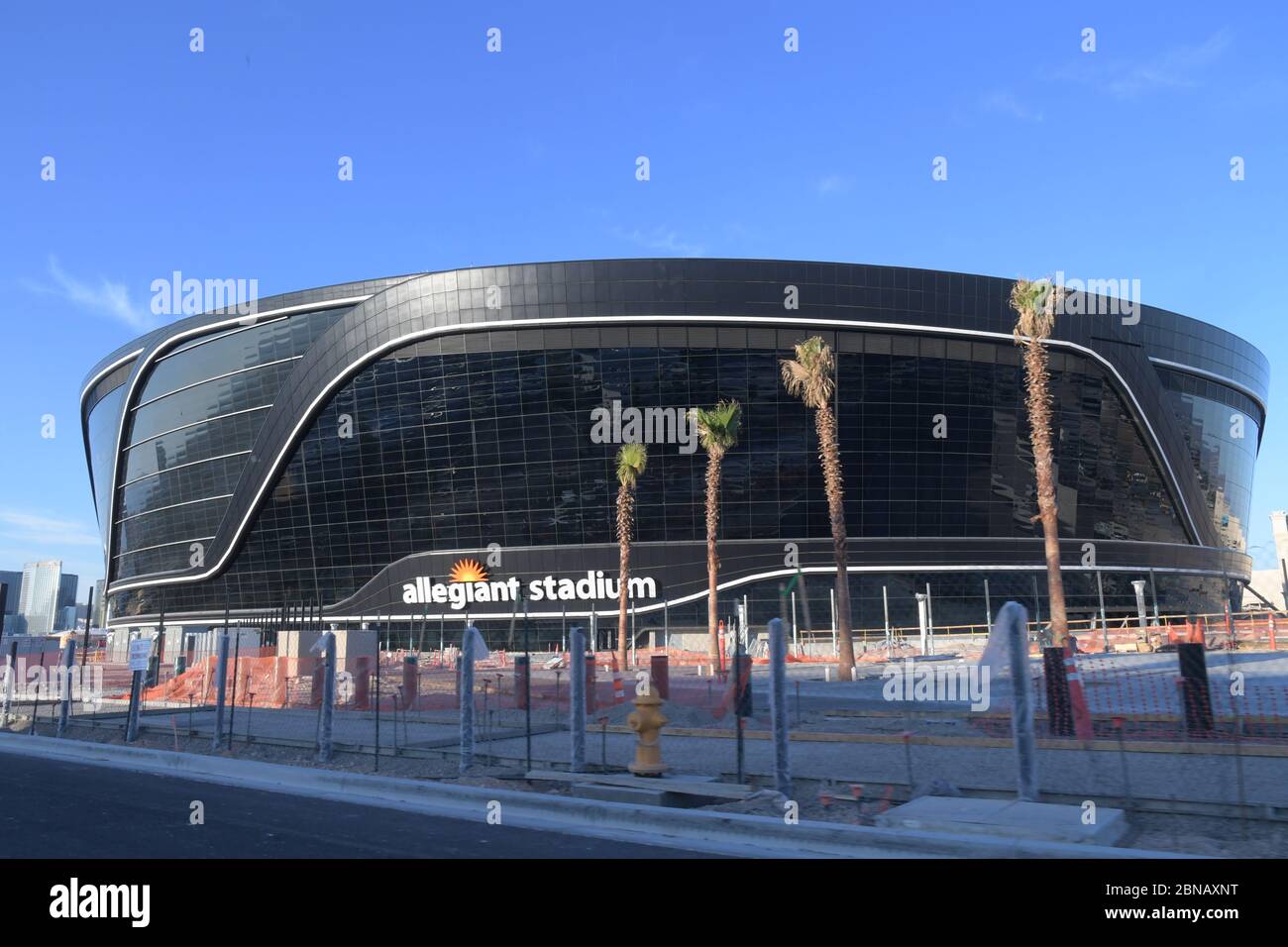 General overall view of the Allegiant Stadium construction site ...