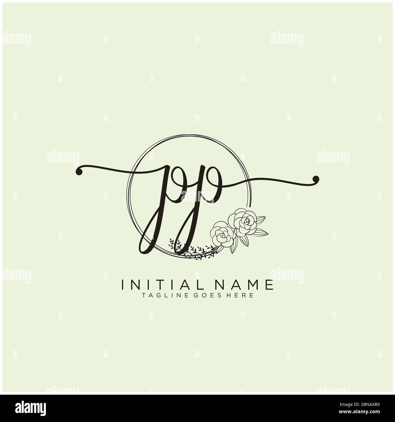 Pp monogram vector vectors hi-res stock photography and images - Alamy
