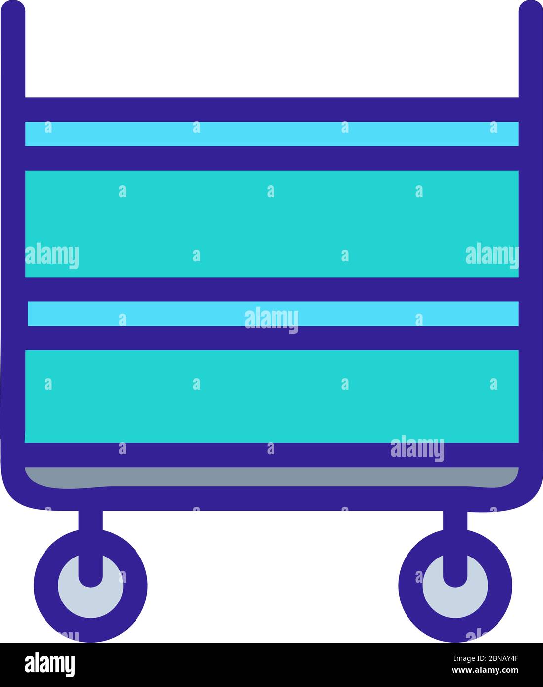 shelf cargo trolleys icon vector outline illustration Stock Vector ...