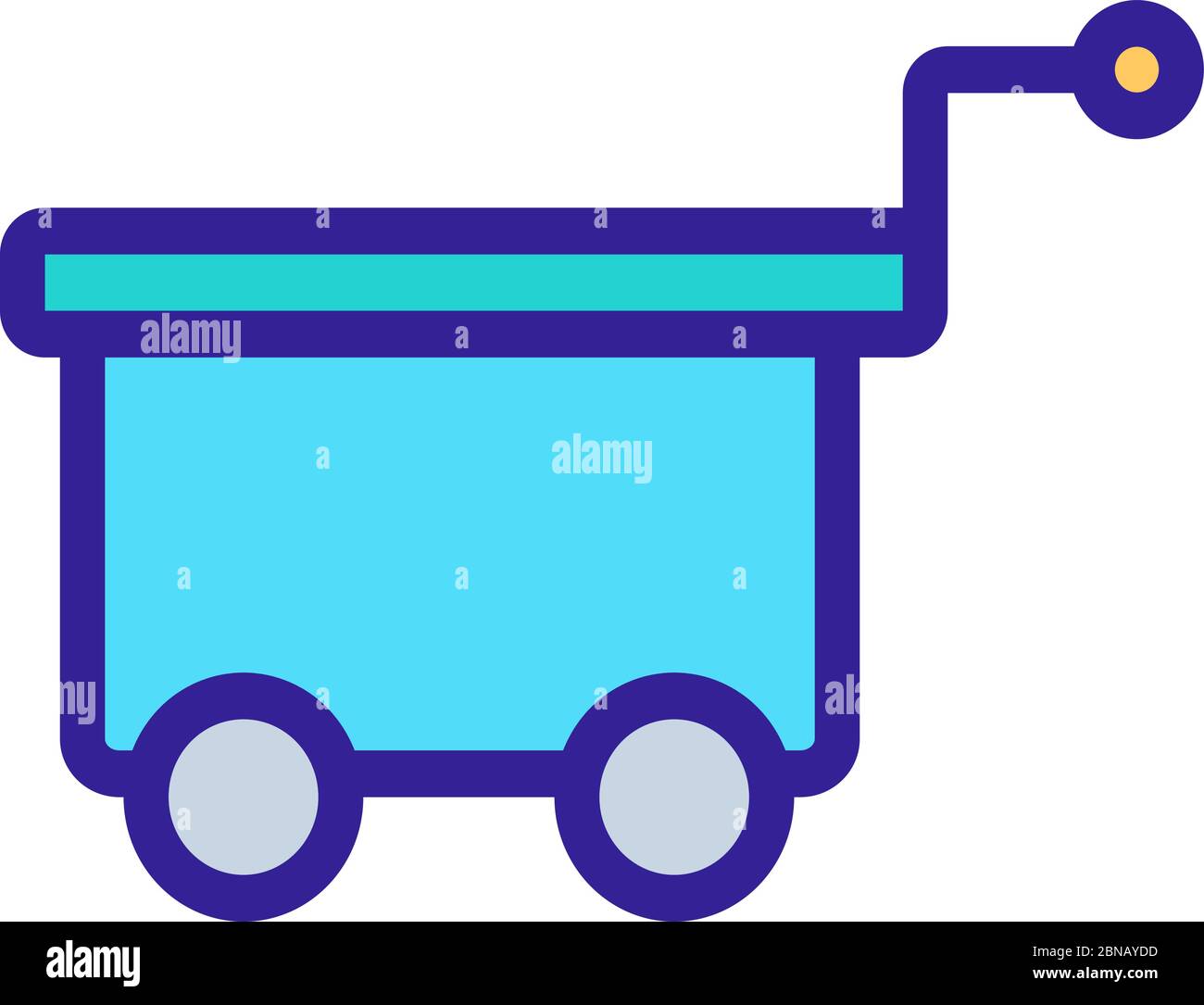 container freight trolleys icon vector outline illustration Stock ...