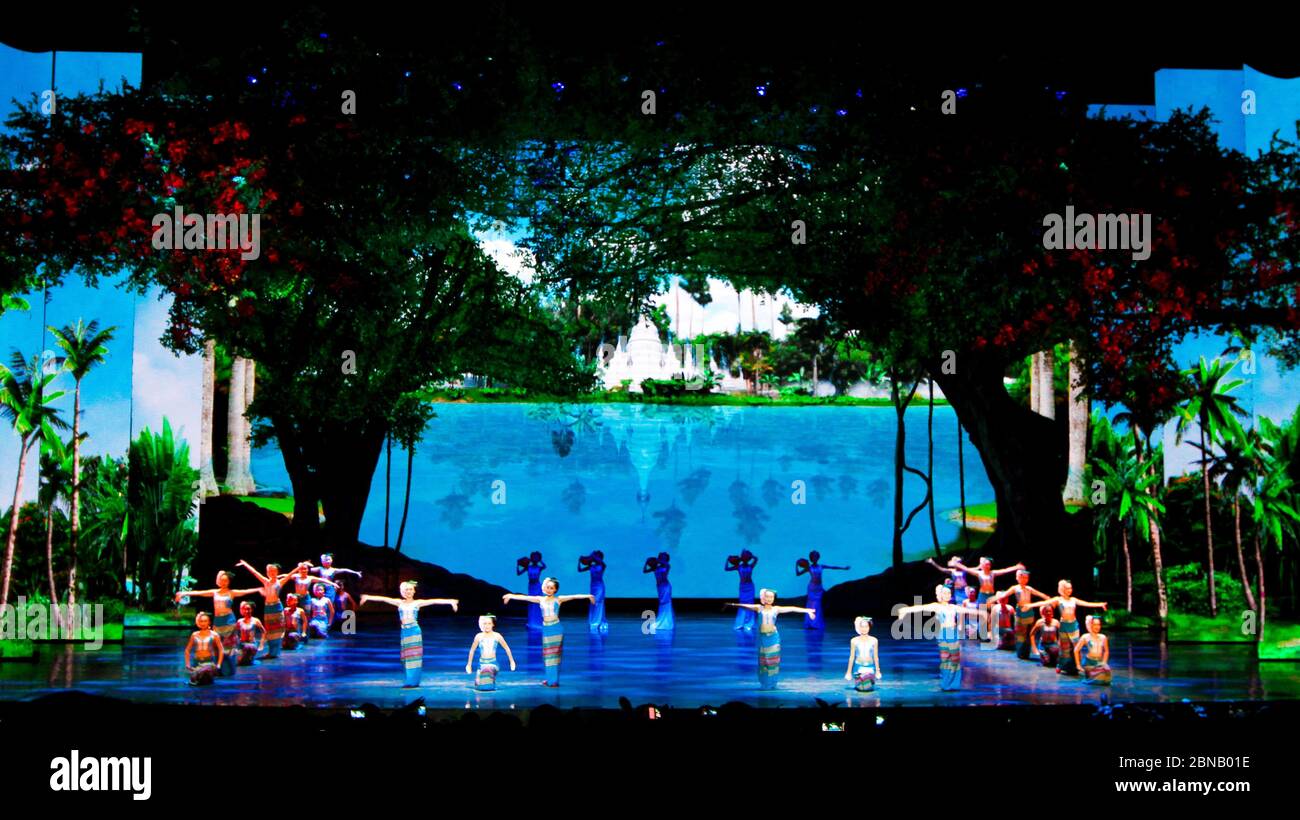 Xishuangbanna, China. 14th May, 2020. Song and dance ''lancang Mekong ...