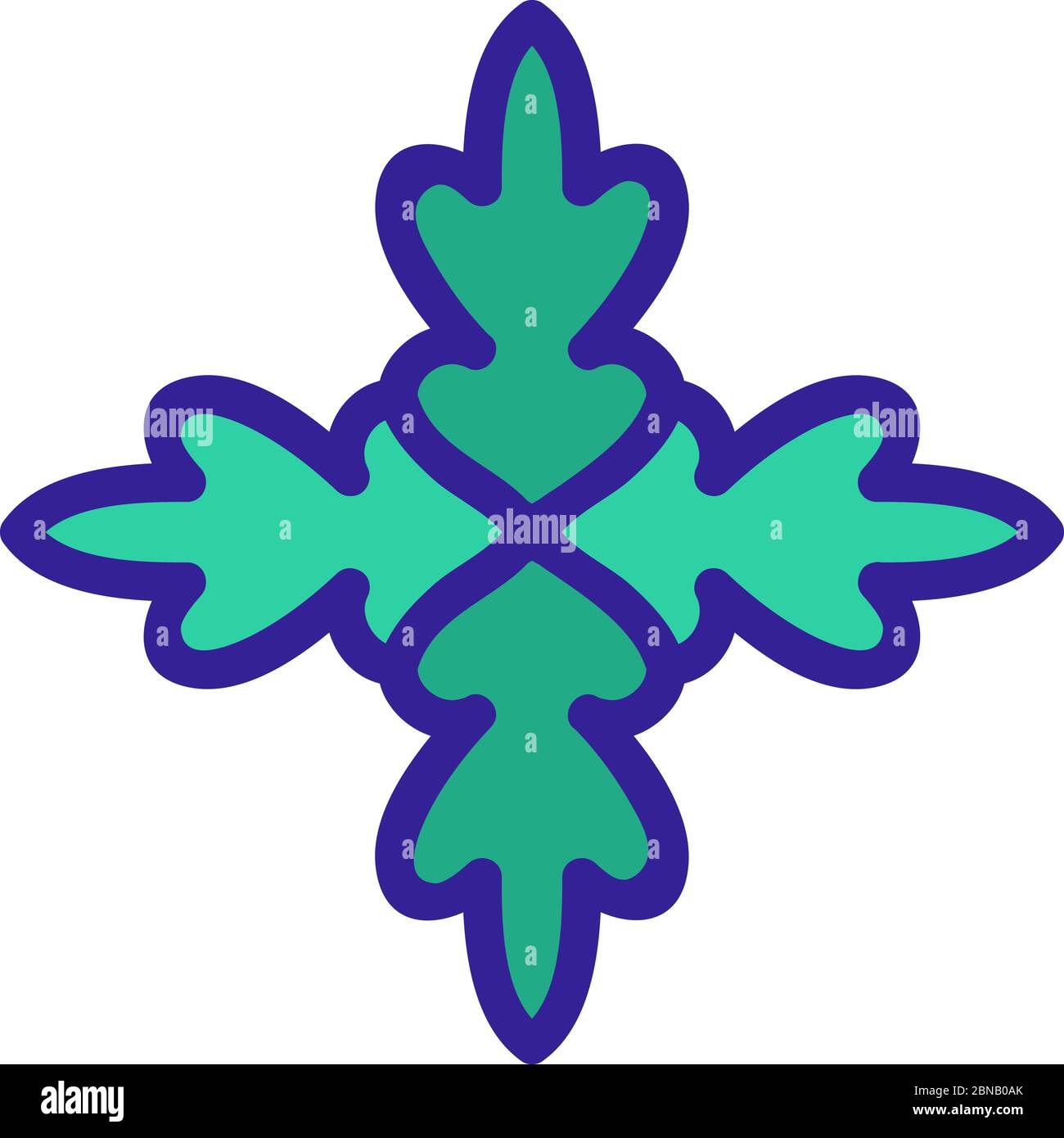 green cilantro leaf icon vector outline illustration Stock Vector Image ...