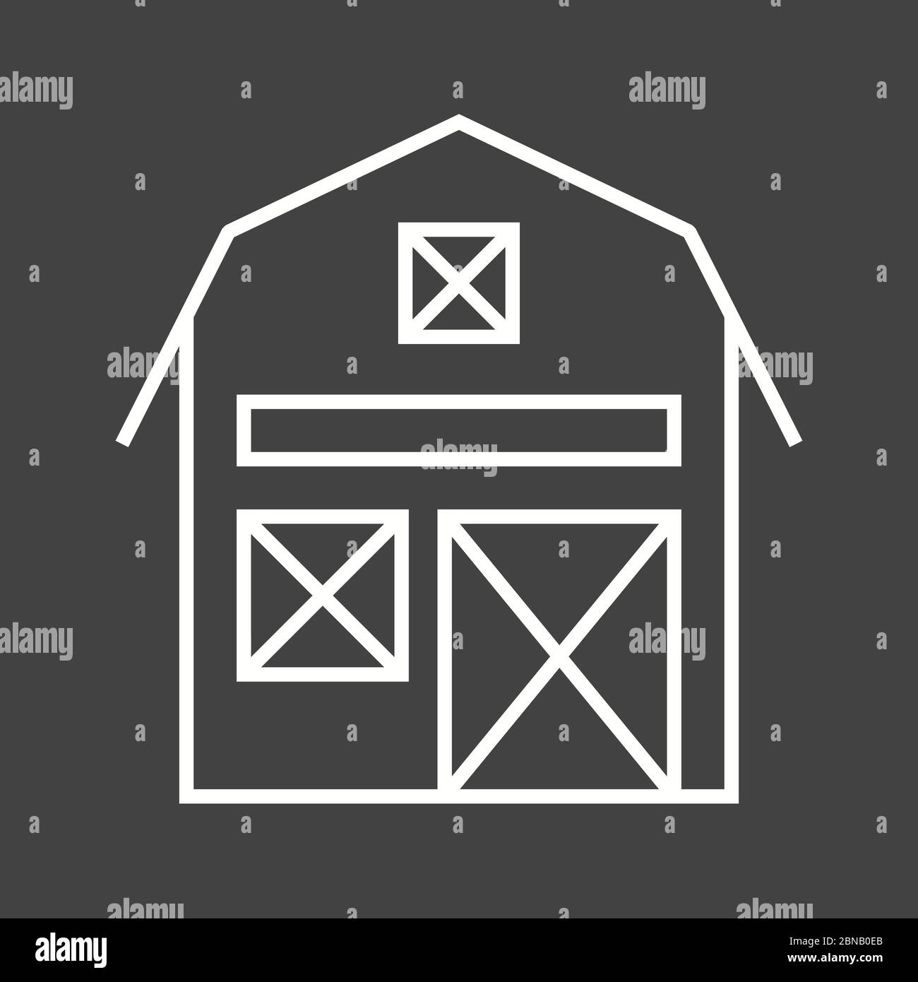 Beautiful Barn Line Vector Icon Stock Vector Image & Art - Alamy