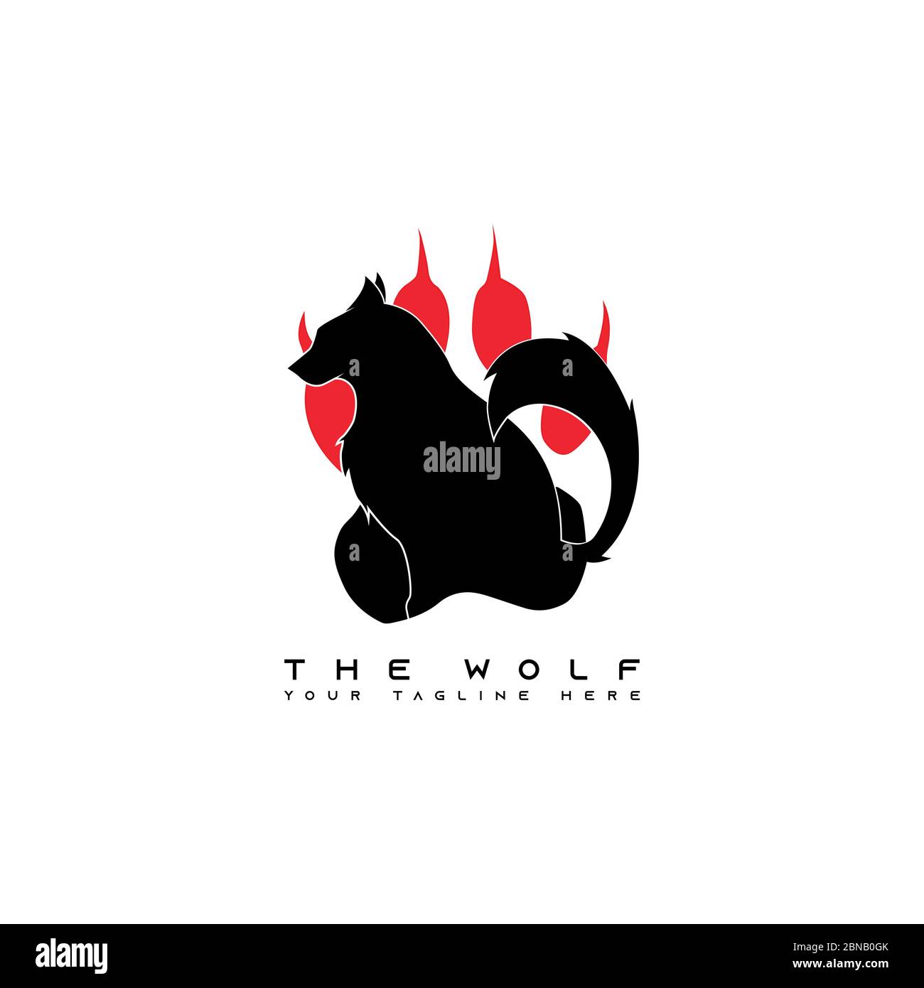 Wolf logos hi-res stock photography and images - Alamy