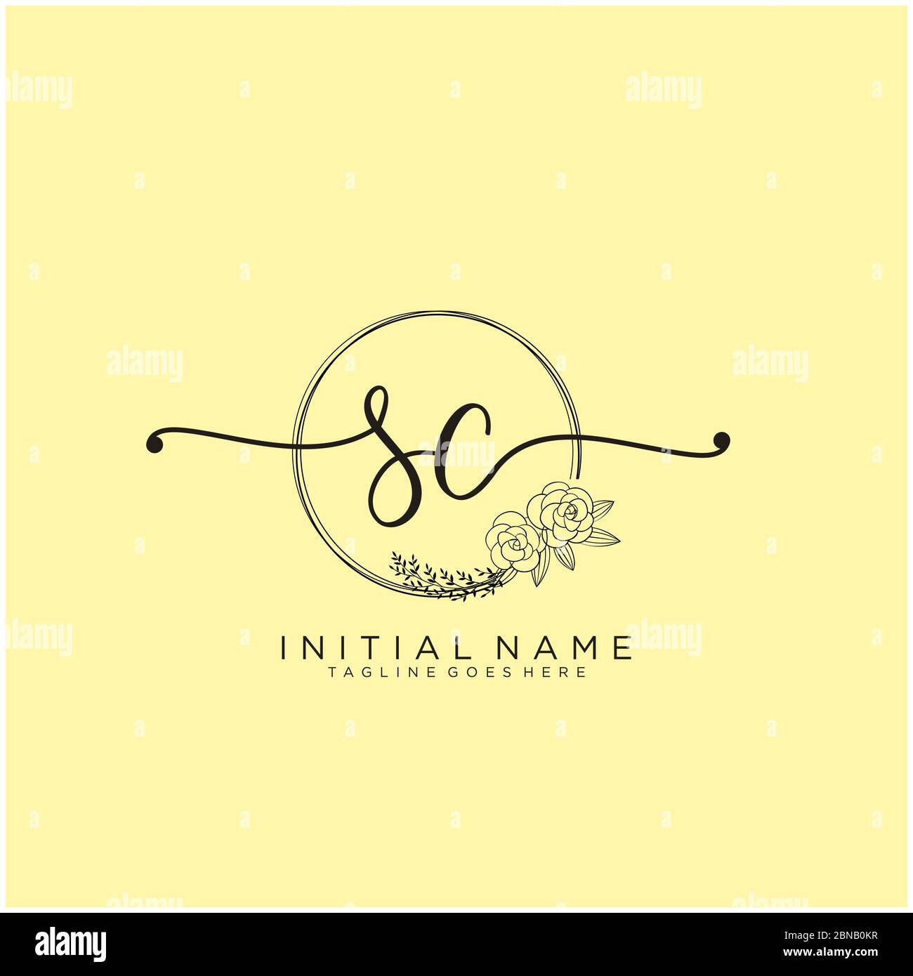 Sc initial logo Stock Vector Images - Alamy