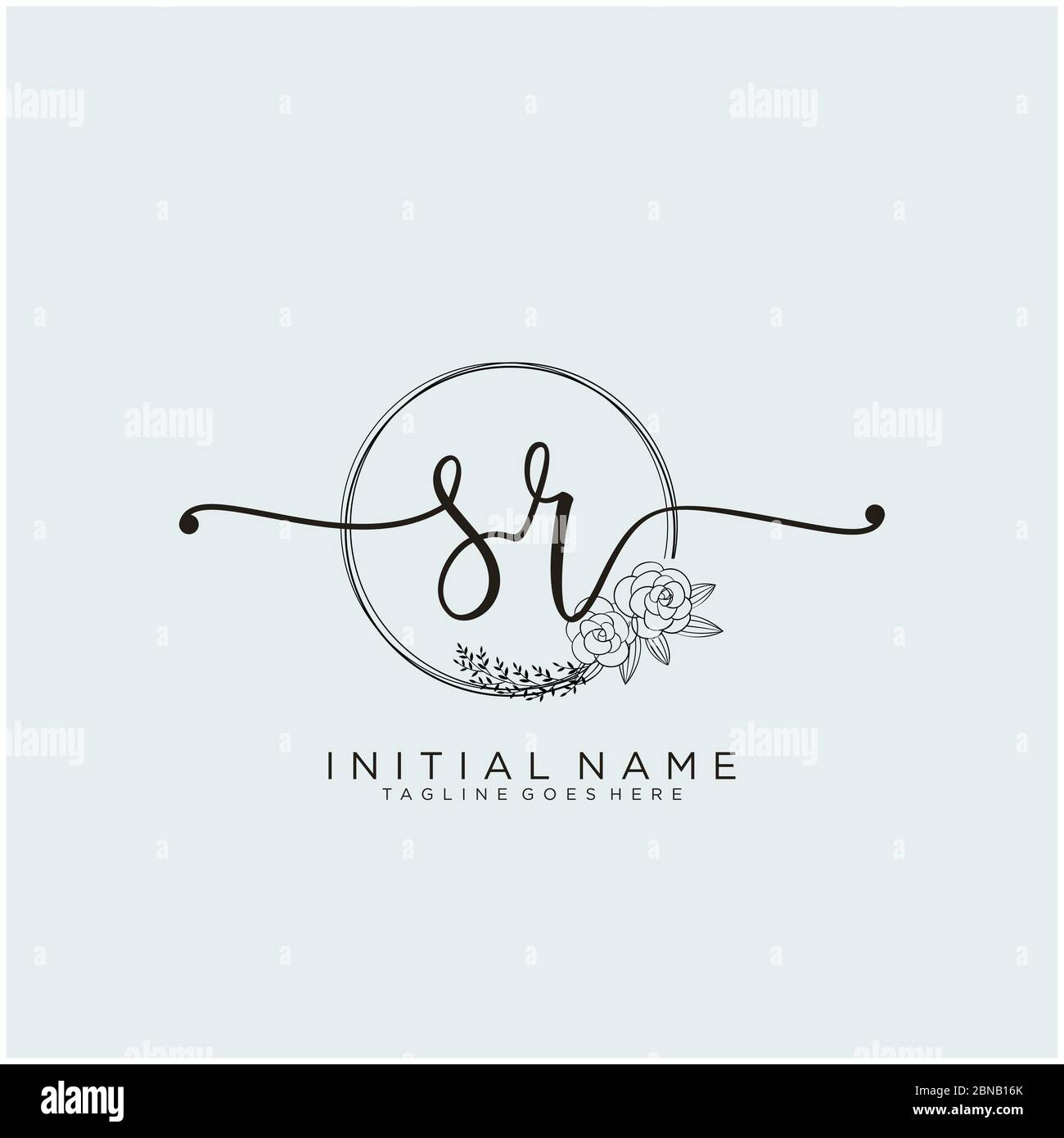Sr initials logo hi-res stock photography and images - Alamy