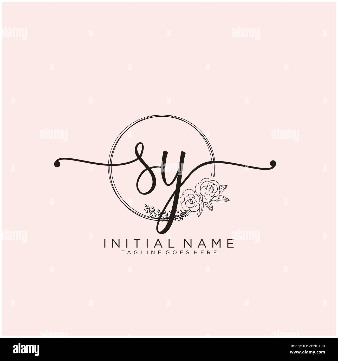 Sy initial Stock Vector Images - Alamy