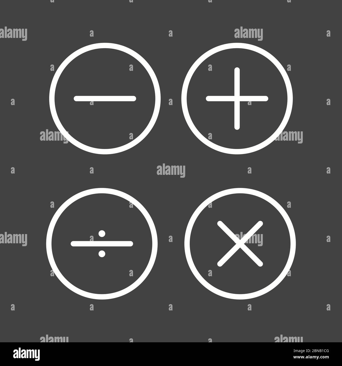 Beautiful Math Symbols Line Vector Icon Stock Vector Image & Art - Alamy