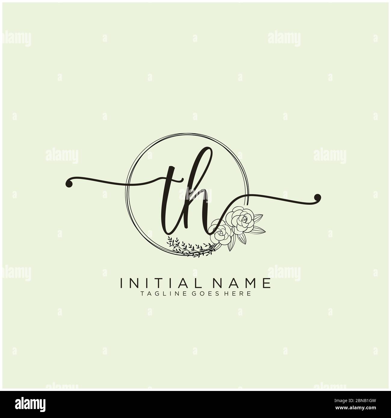 Th logo design hi-res stock photography and images - Alamy
