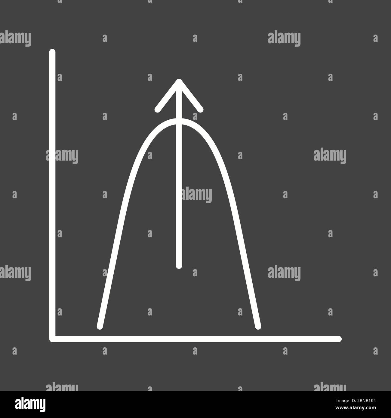 Beautiful Bell shaped graph line Vector Icon Stock Vector Image & Art ...