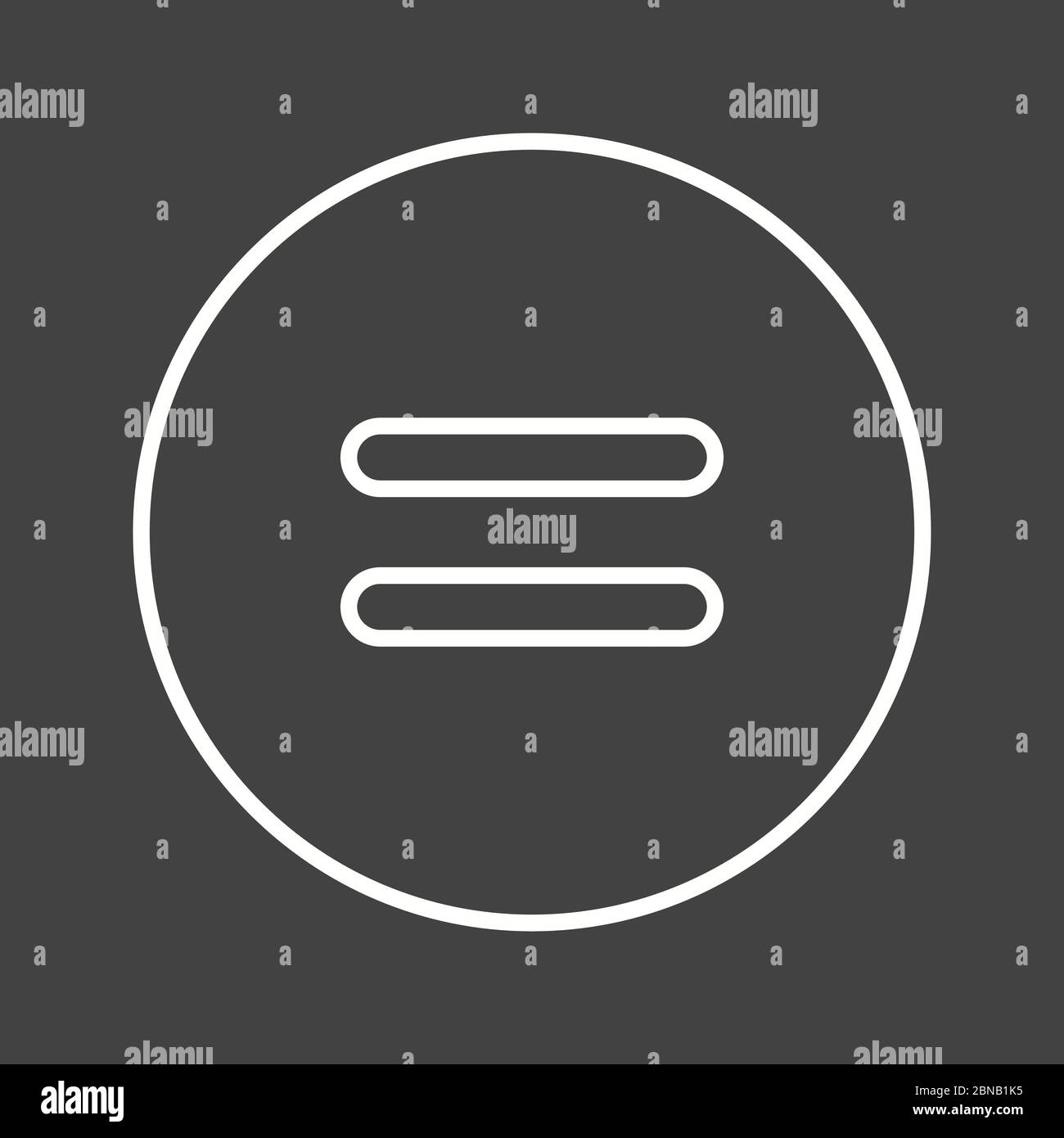 Beautiful Equal to Symbol Line Vector Icon Stock Vector Image & Art - Alamy