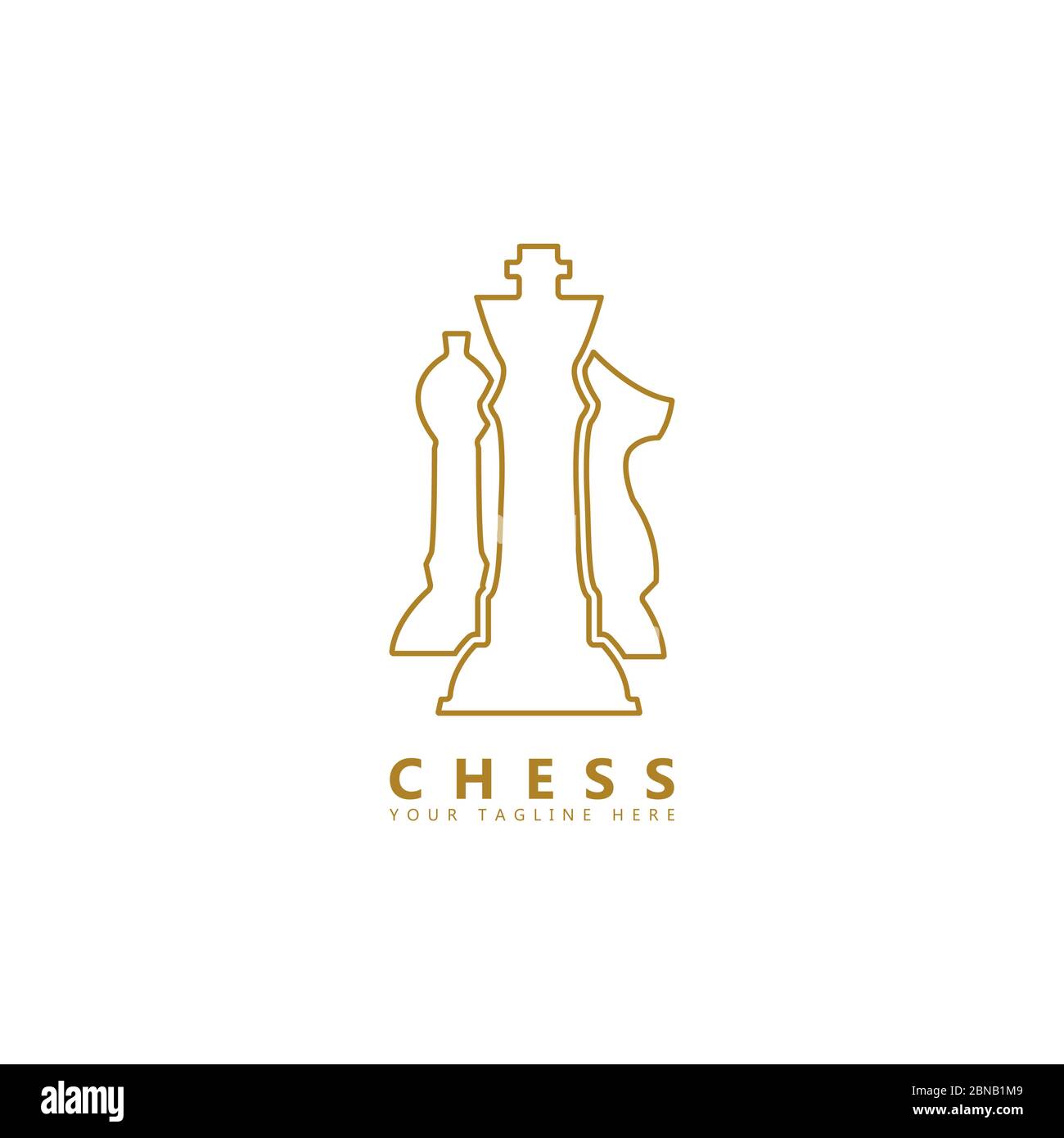 This is a picture of three chess pieces. This logo is suitable for use ...