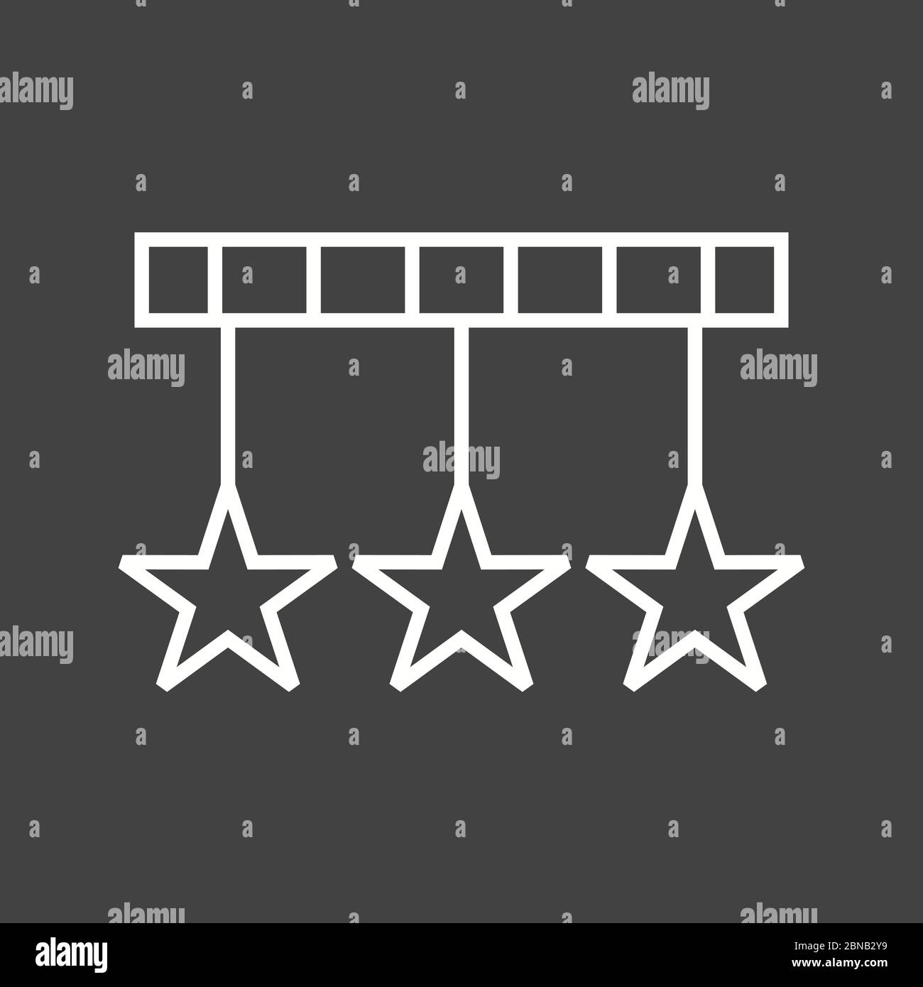 Beautiful Three Stars Line Vector Icon Stock Vector Image & Art - Alamy