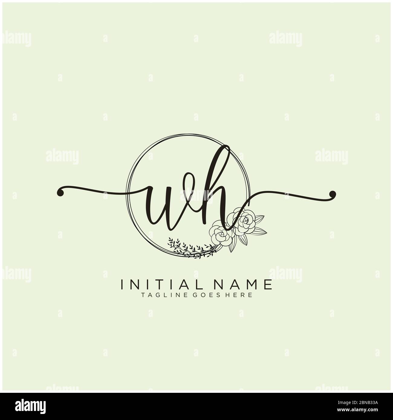 Wh monogram hi-res stock photography and images - Alamy