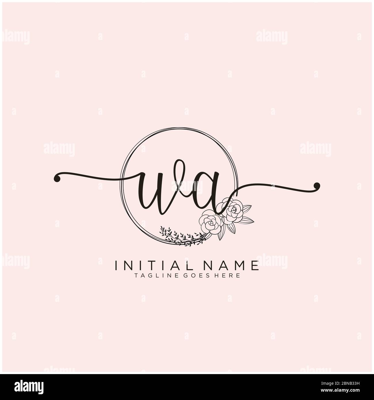 Wa logo initial hi-res stock photography and images - Alamy