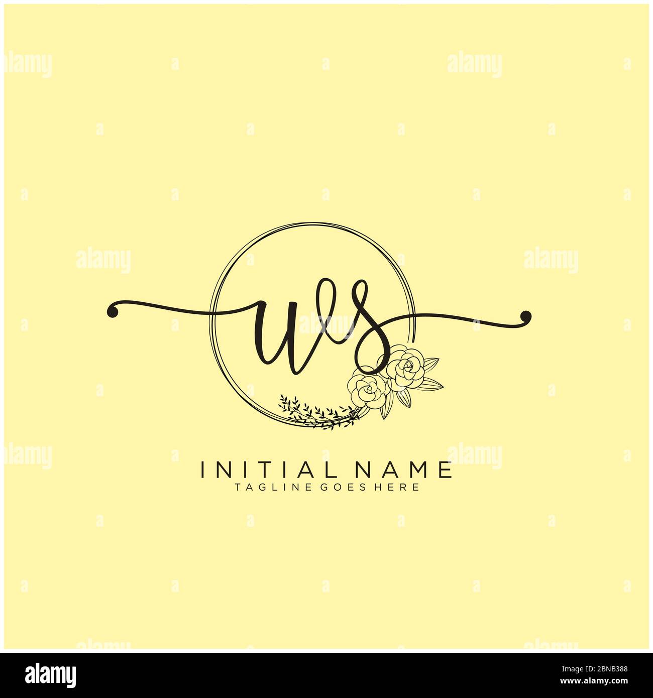 Ws initial Stock Vector Images - Alamy