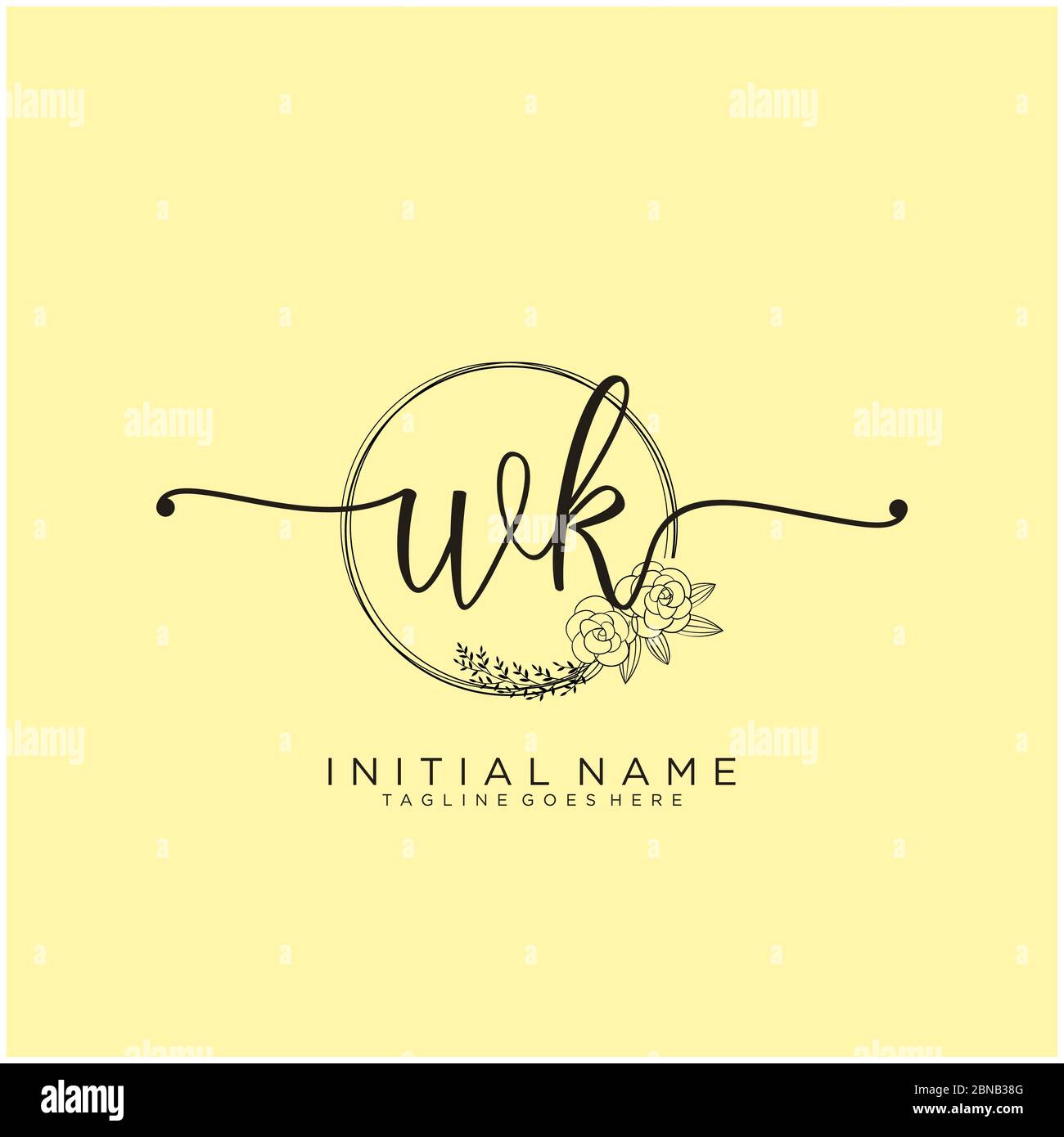Wk initials logo hi-res stock photography and images - Alamy
