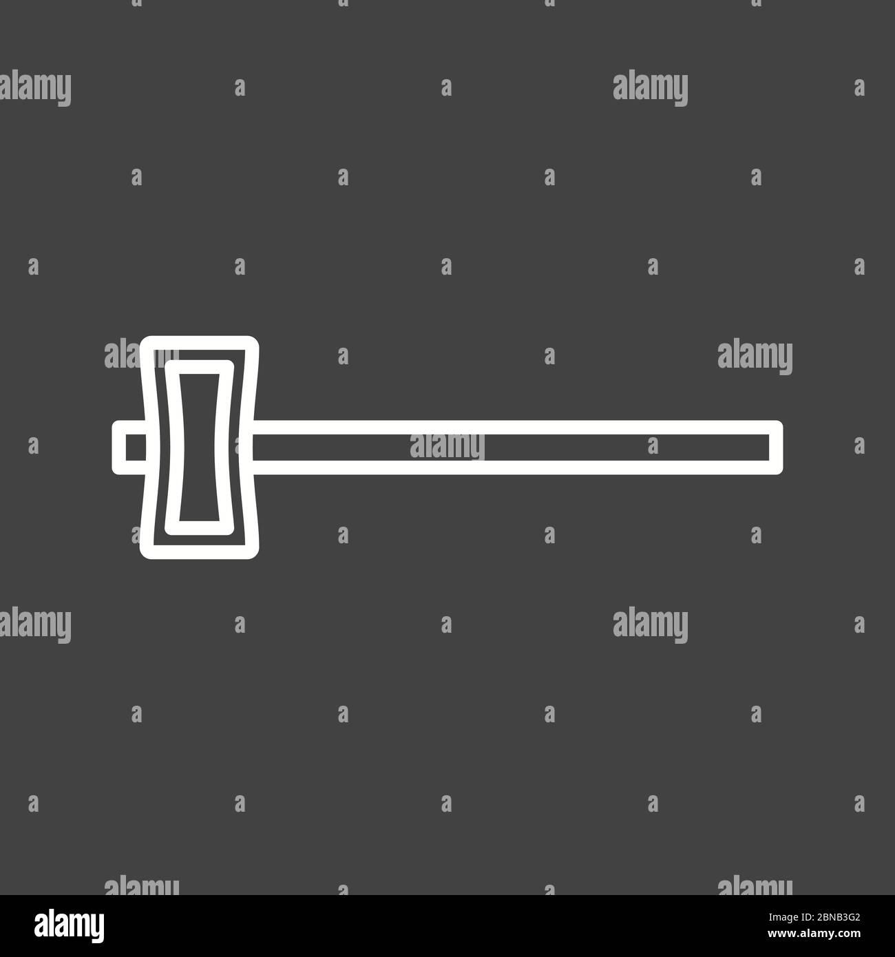 Beautiful Hammer Line Vector Icon Stock Vector Image & Art - Alamy