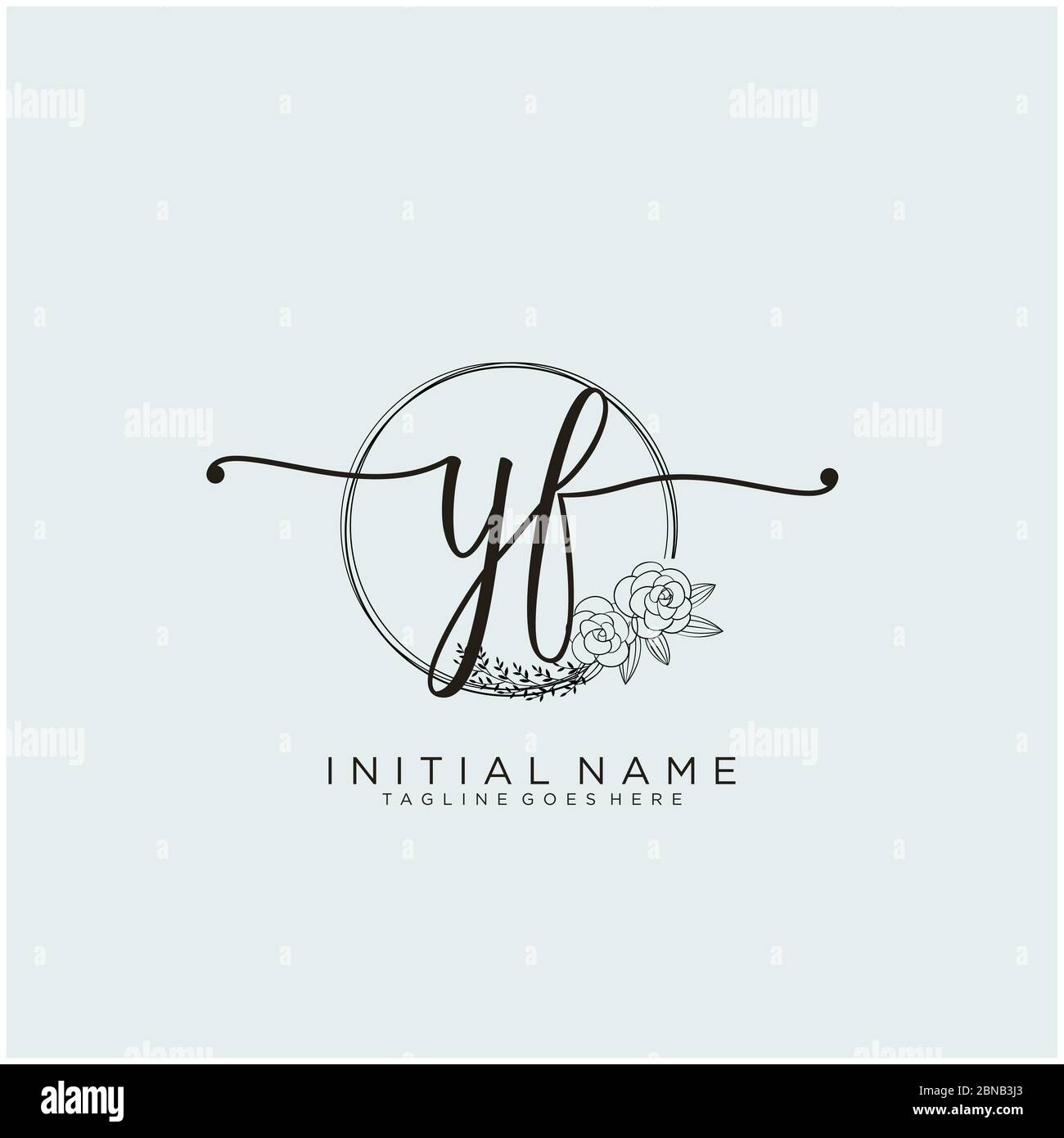 Yf initials logo hi-res stock photography and images - Alamy