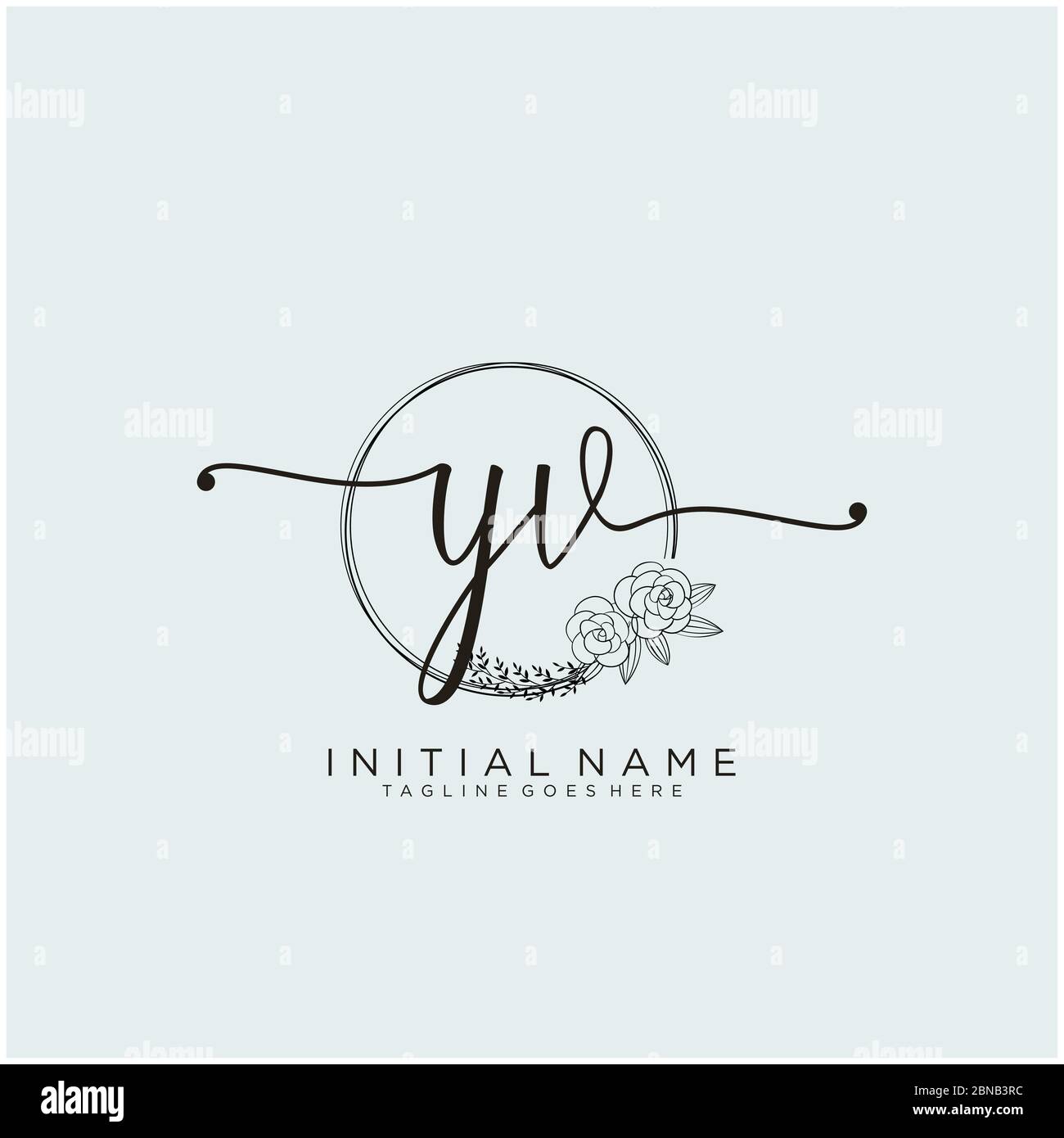 Yv initials logo hi-res stock photography and images - Alamy