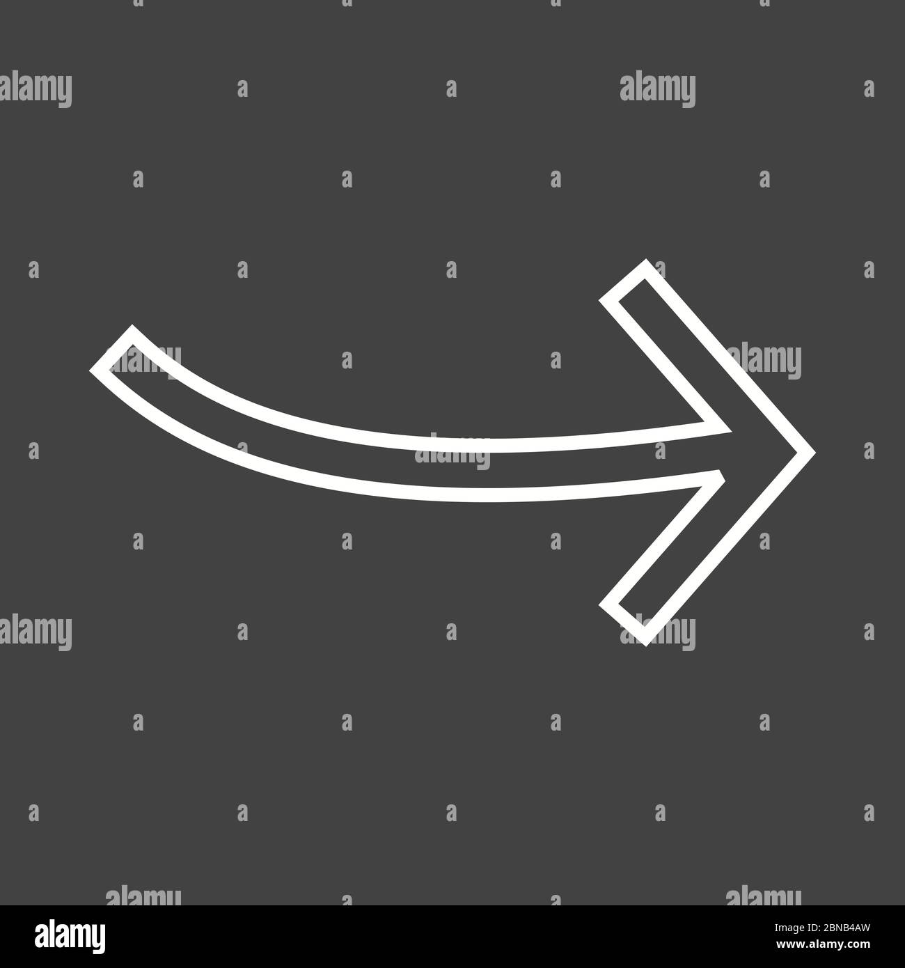 Beautiful Arrow Pointing right Line Vector Icon Stock Vector Image ...