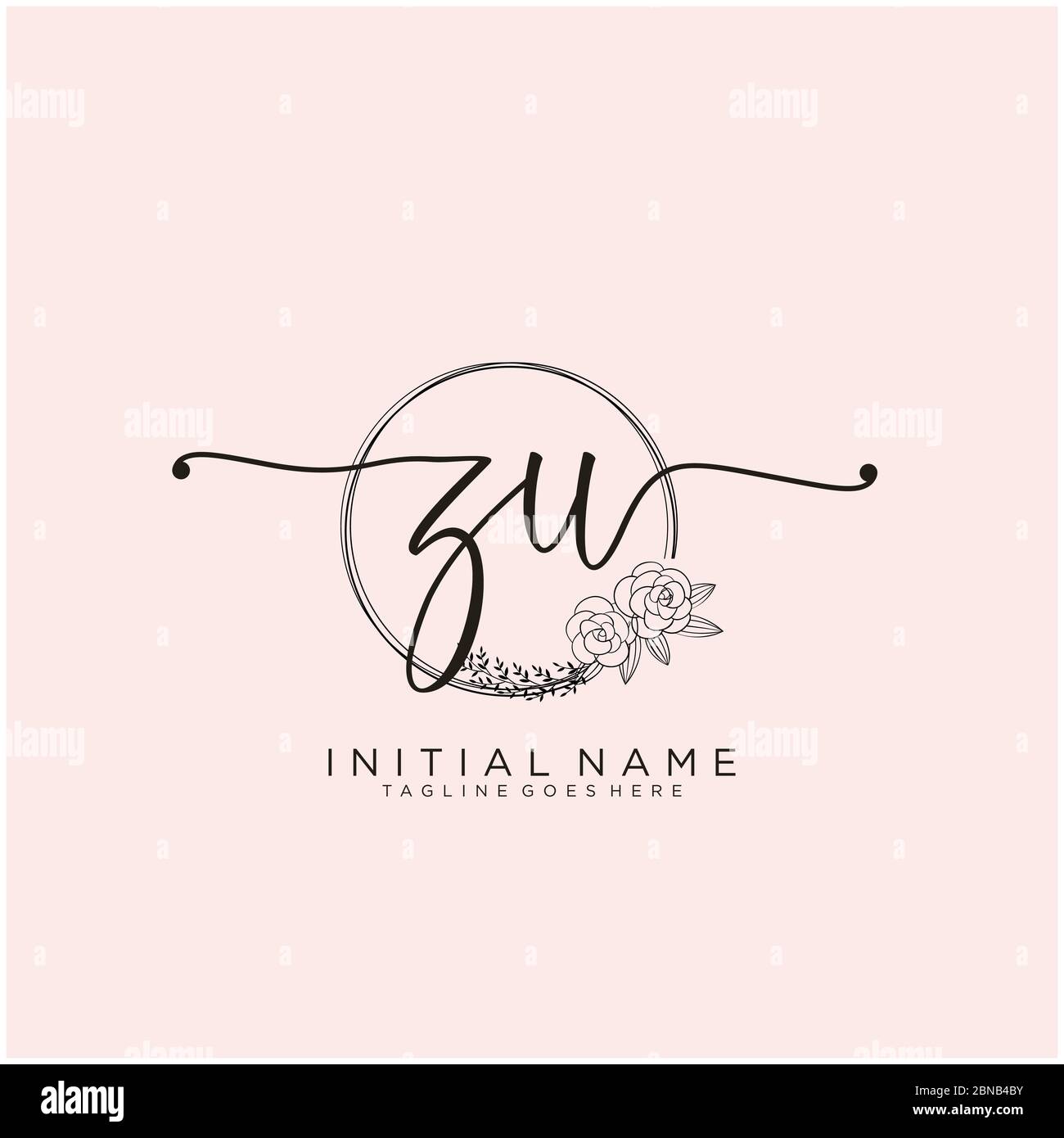 Zu initials logo Stock Vector Images - Alamy