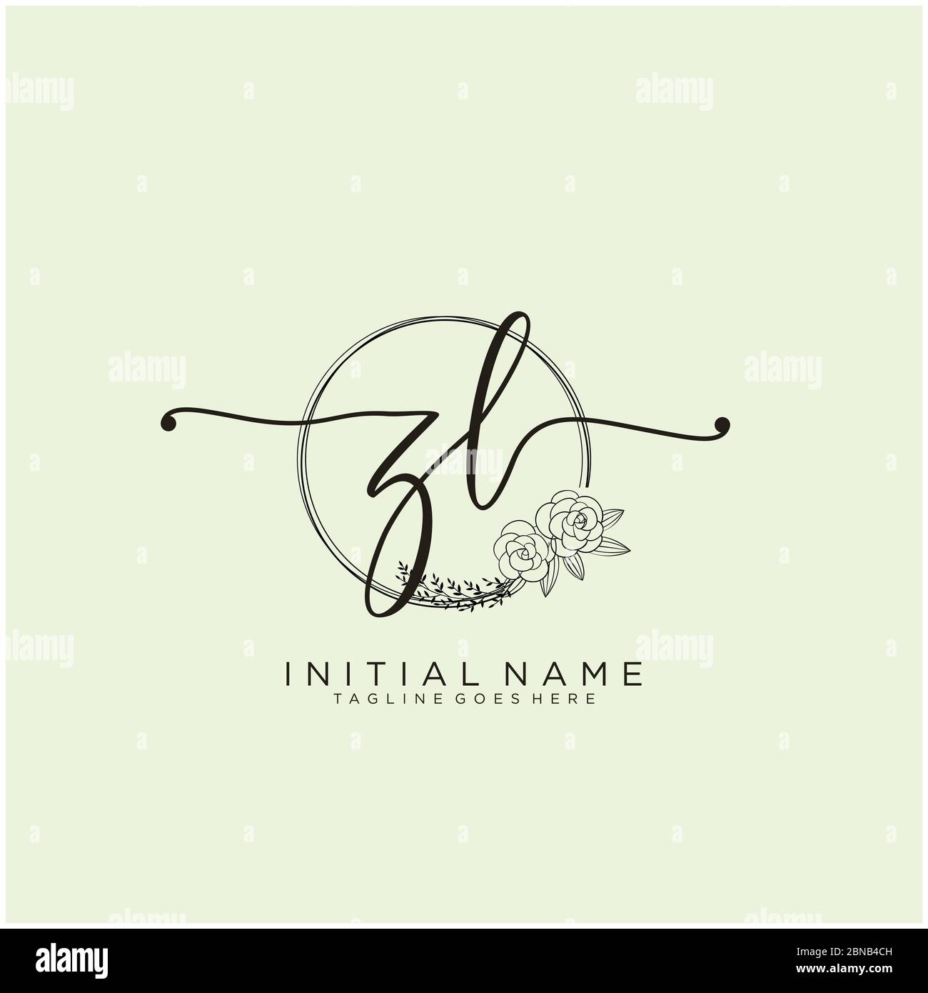 Zl initials logo Stock Vector Images - Alamy