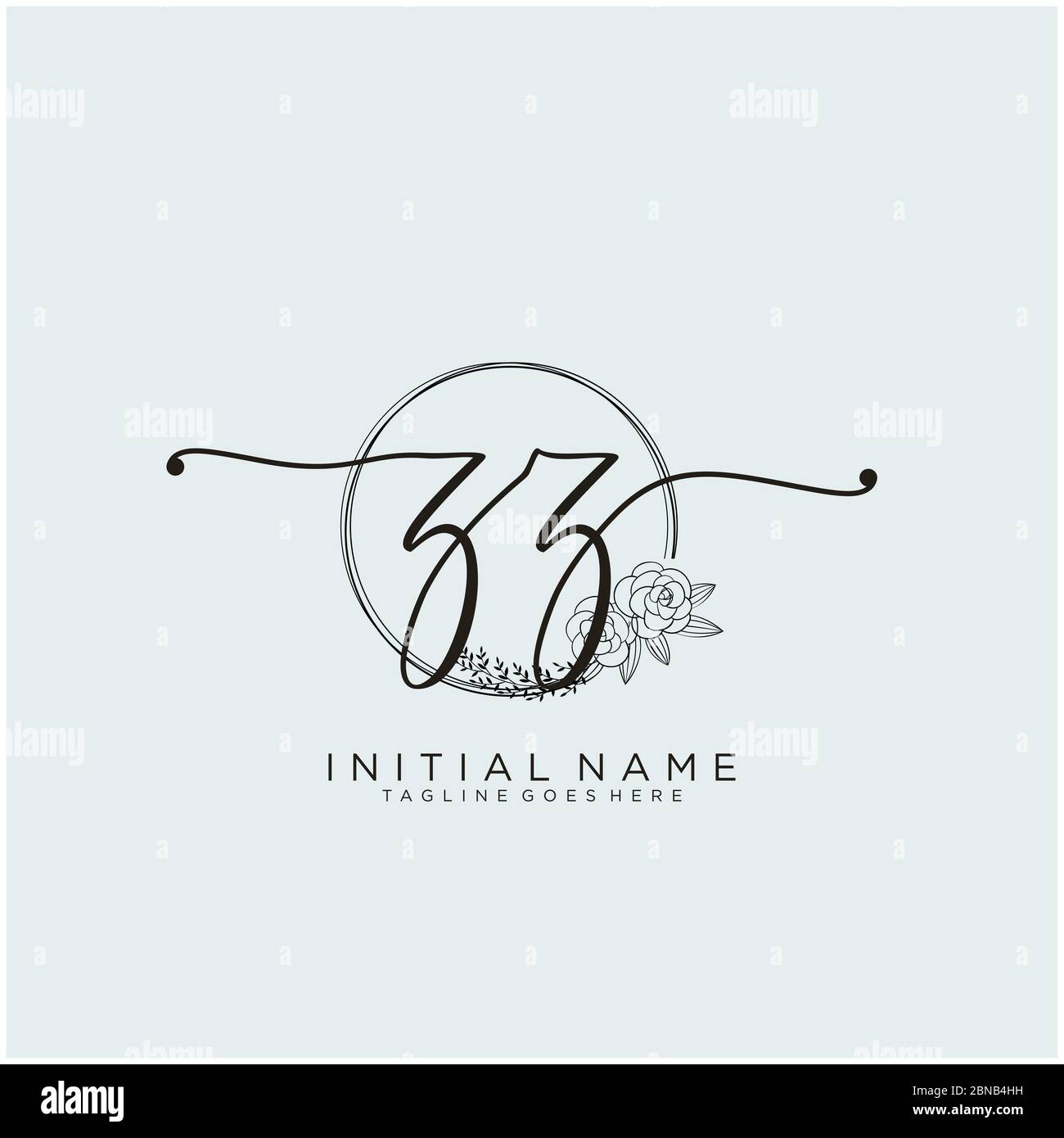 Zz monogram vector vectors hi-res stock photography and images - Alamy