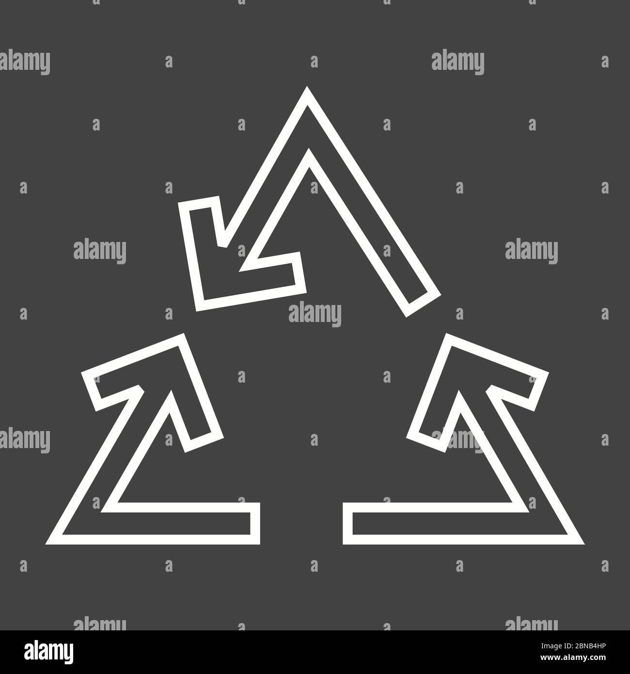 Beautiful Recycle Arrow Line Vector Icon Stock Vector Image & Art - Alamy