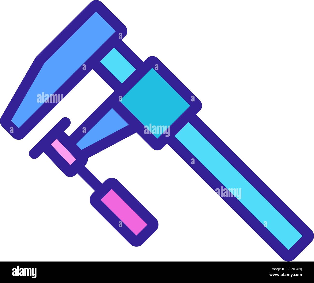 joiner hammer with holder icon vector outline illustration Stock Vector ...