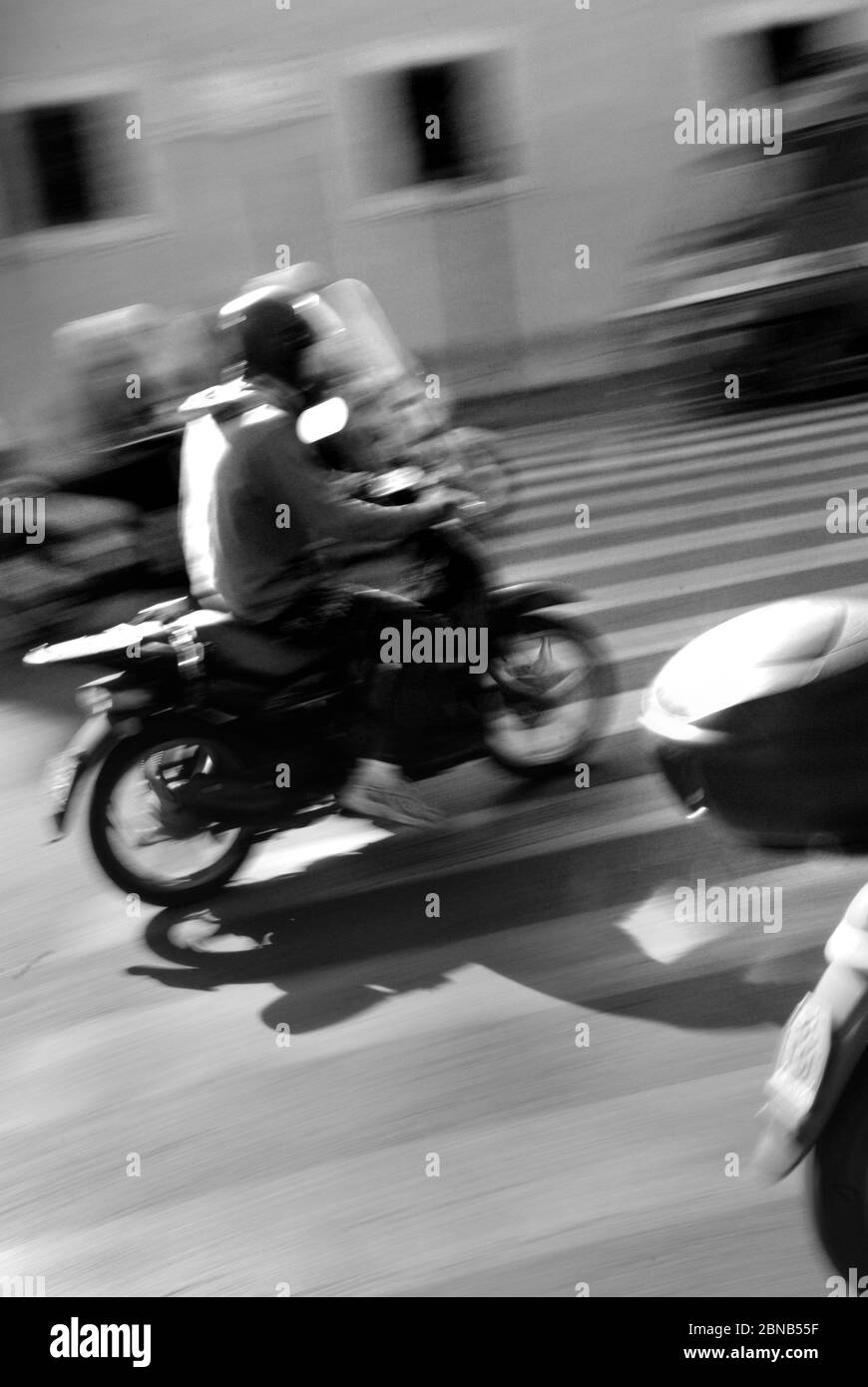 Rome moped Black and White Stock Photos & Images - Alamy