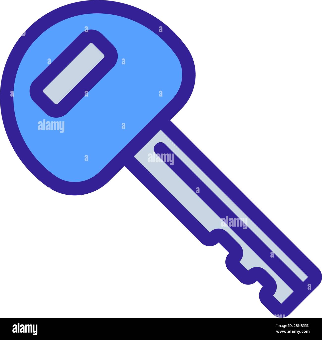 programmed chip key icon vector outline illustration Stock Vector Image ...