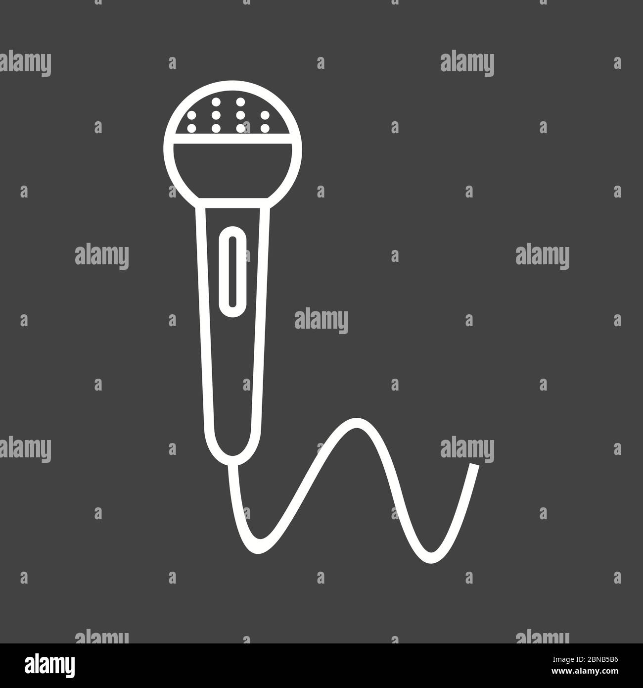 Beautiful Mic with Wire Line Vector Icon Stock Vector Image & Art - Alamy