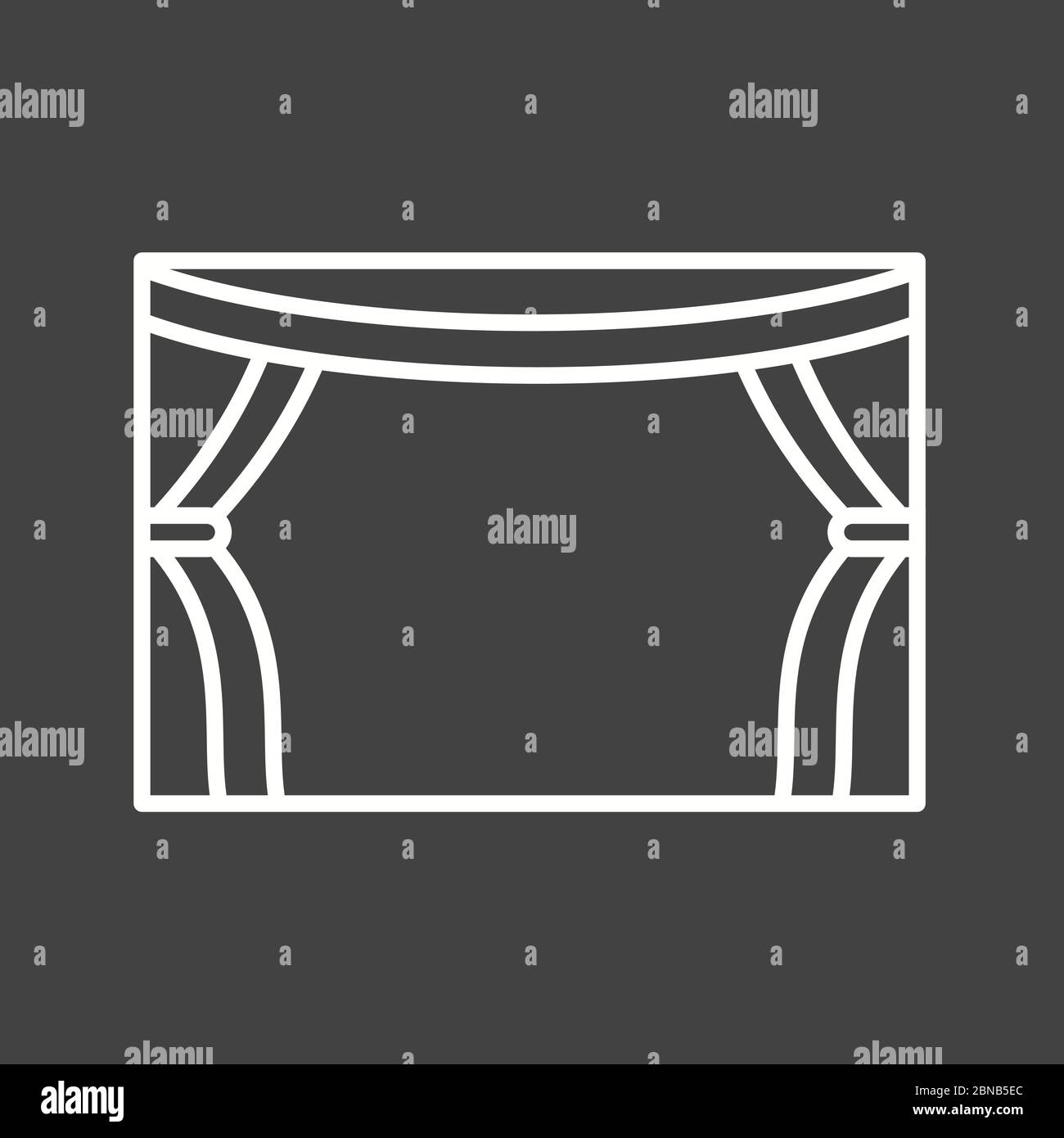 Beautiful Cinema Hall Line Vector Icon Stock Vector Image & Art - Alamy