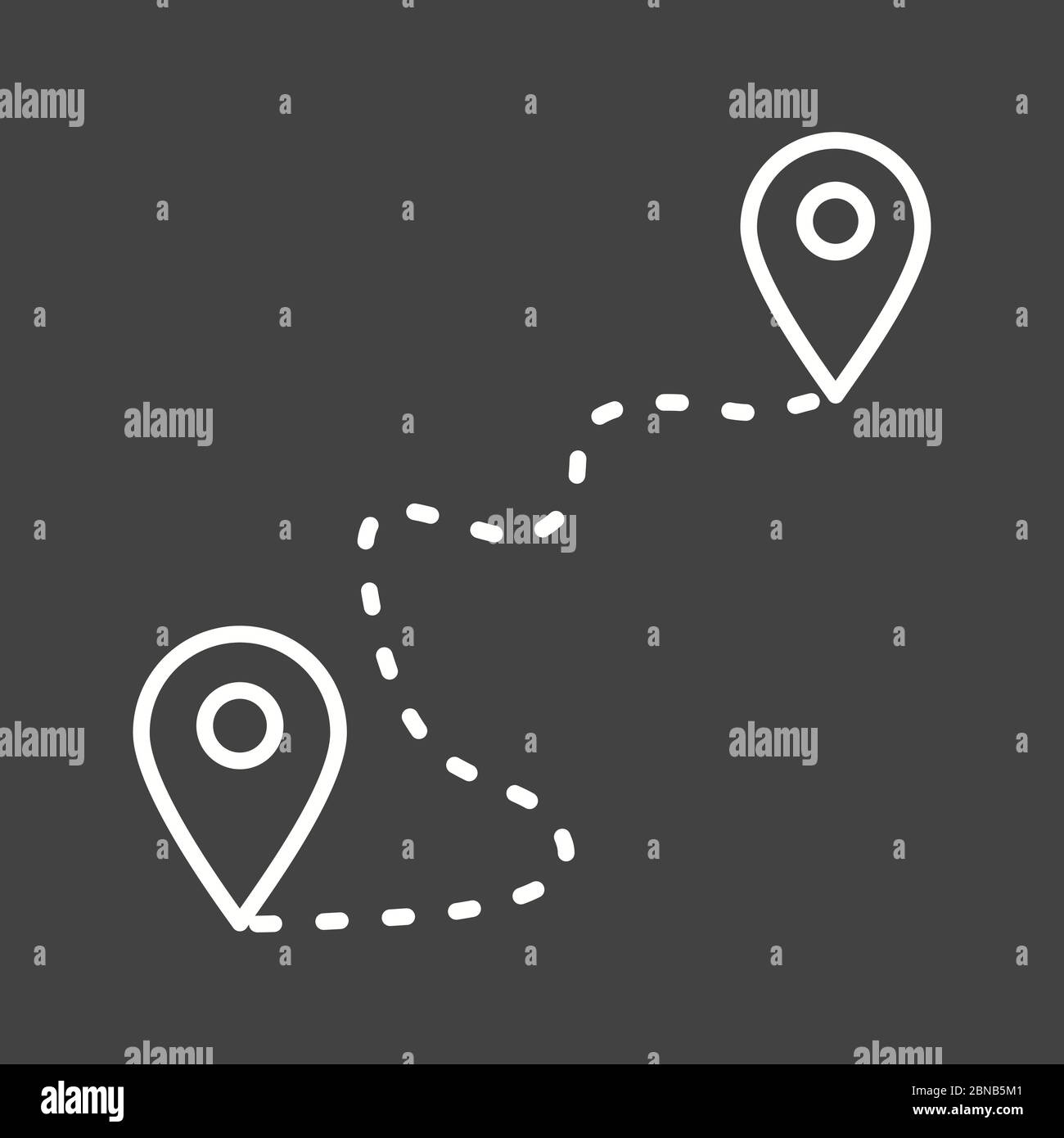 Beautiful Route Line Vector Icon Stock Vector Image & Art - Alamy