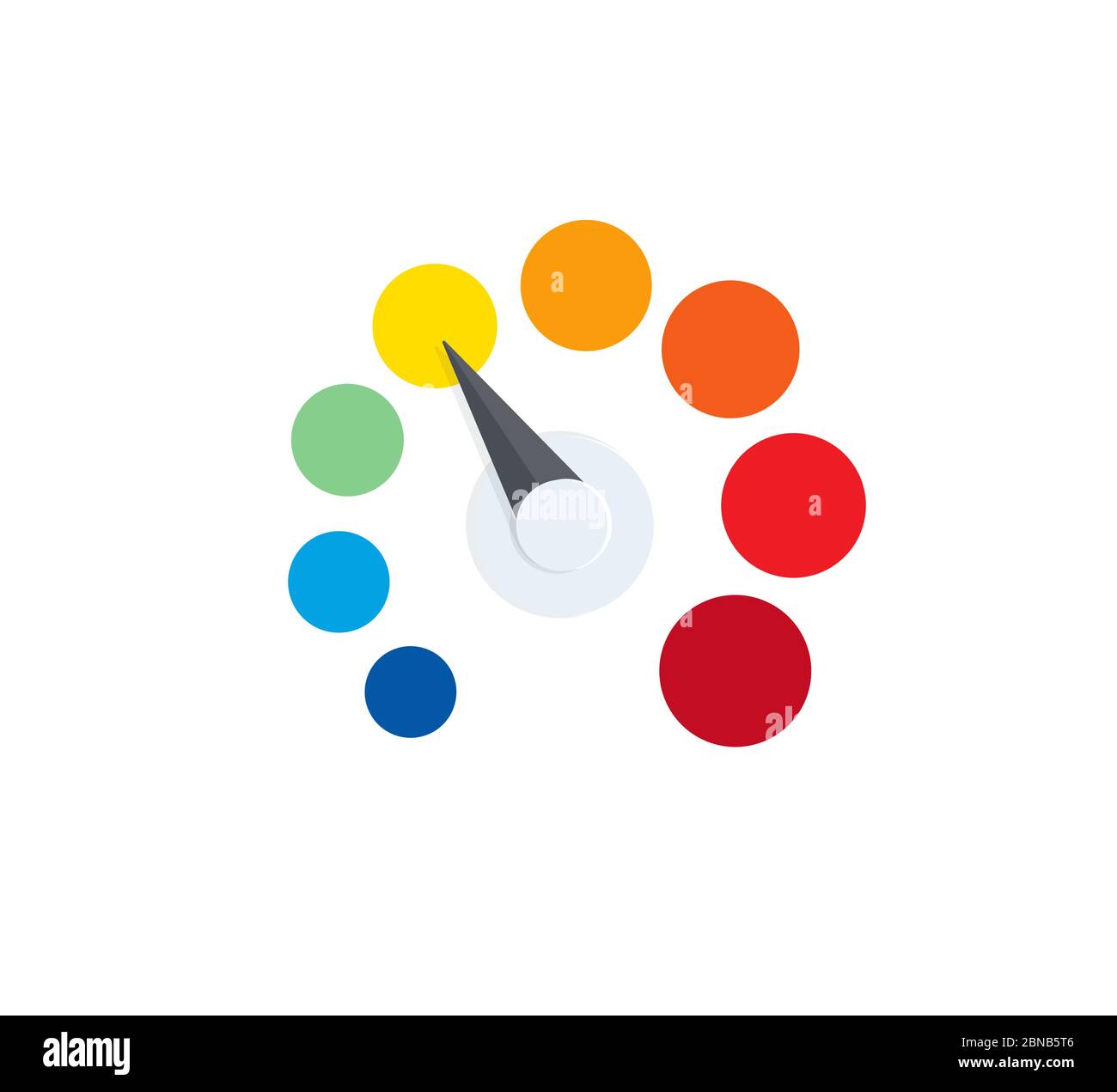 Watercolor palette paints logo on white background. Isolated colorful ...