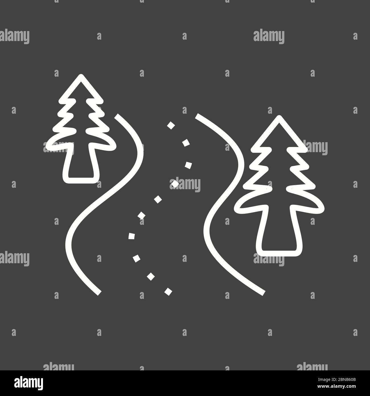 Beautiful Road Line Vector Icon Stock Vector Image & Art - Alamy