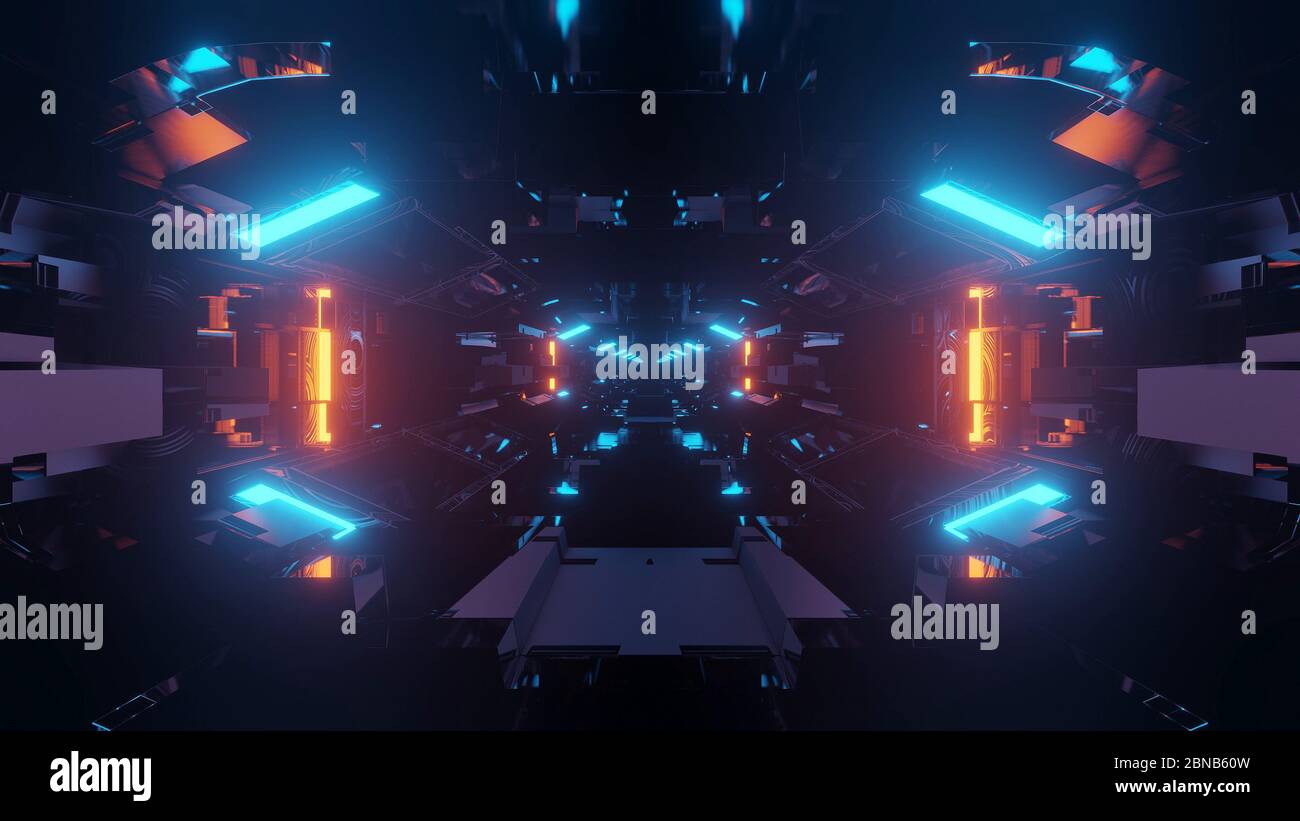 Illustration of a futuristic background with colourful neon lights ...