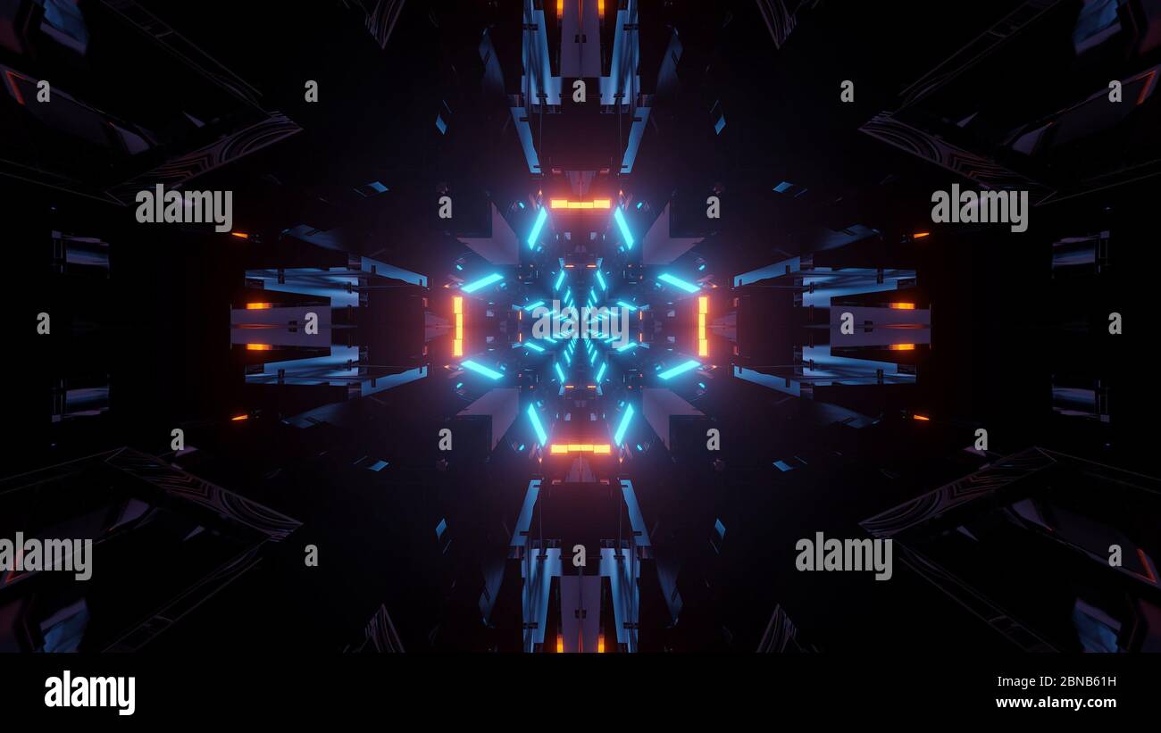 Illustration of a futuristic background with colourful neon lights ...