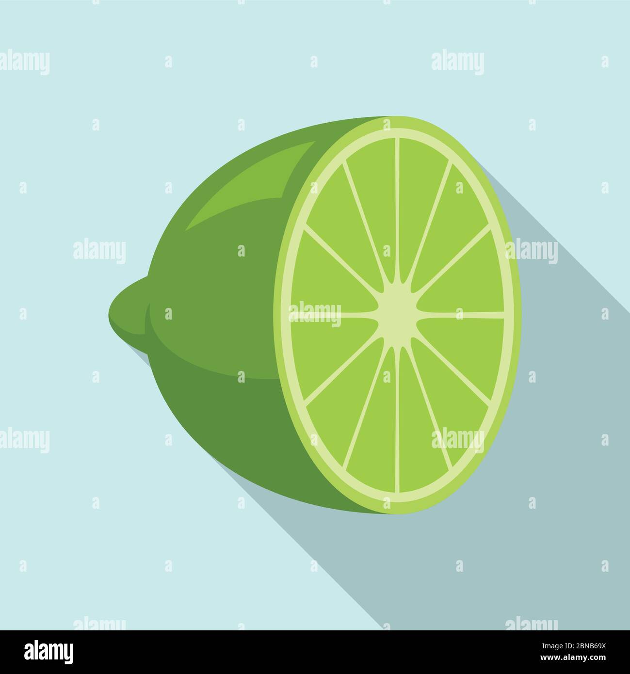 Half lime icon. Flat illustration of half lime vector icon for web ...